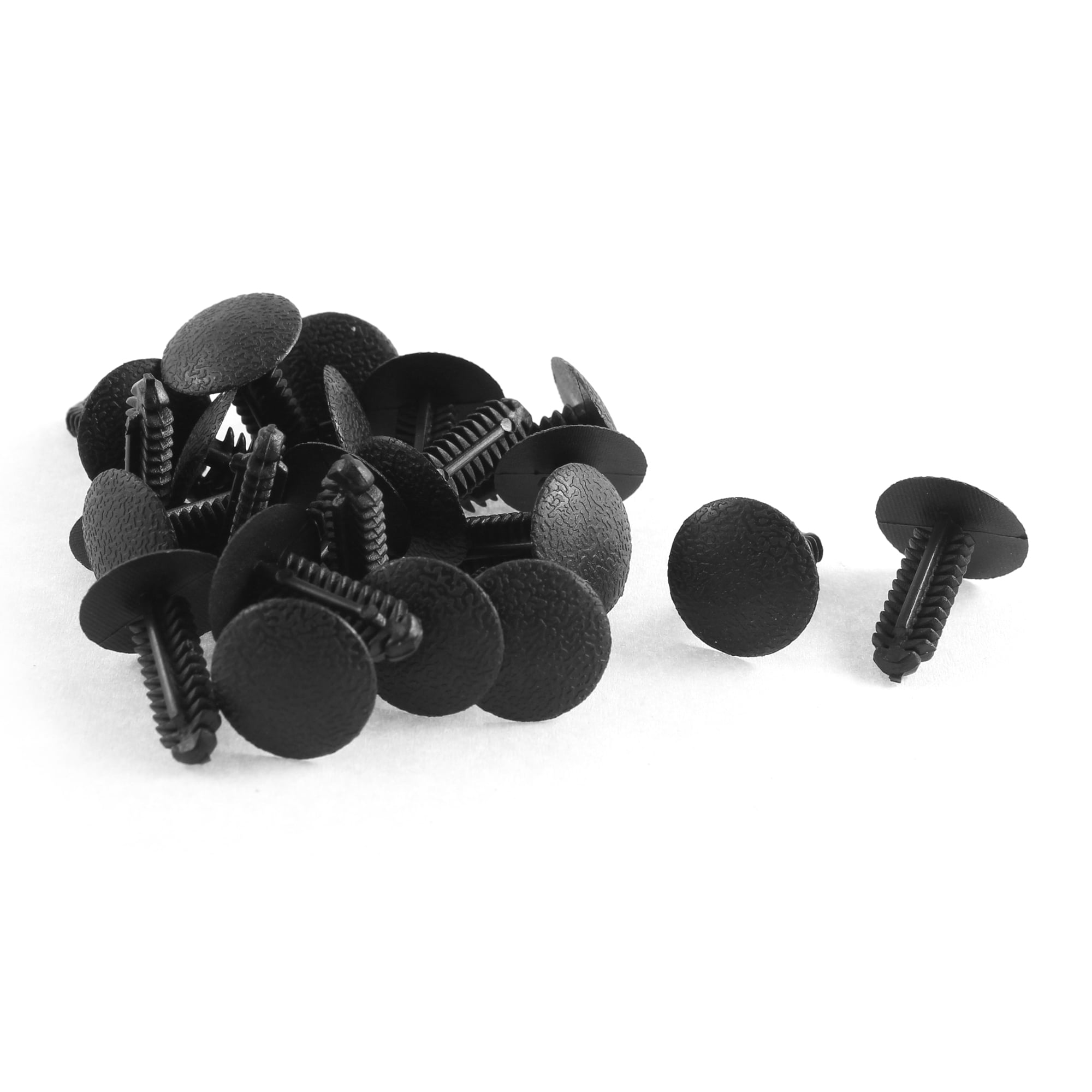 Unique Bargains 22 Pcs Black Plastic Push-Type Fastener Auto clips for ...