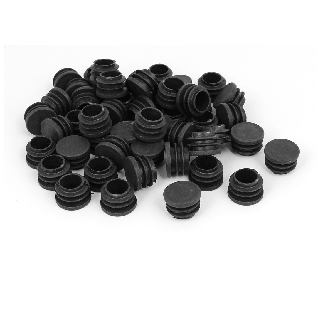 Unique Bargains 22mm Dia Plastic Blanking End Cap Round Ribbed Tube ...