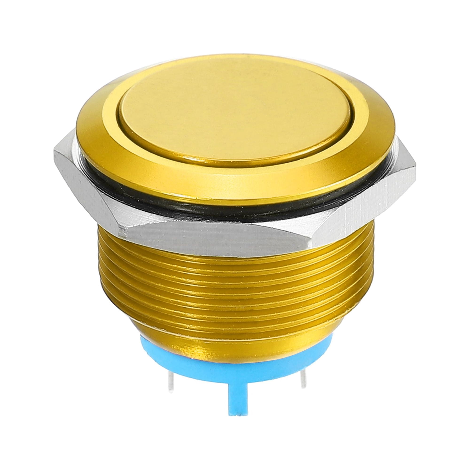 Unique Bargains 22mm Momentary Push Button Switch Aluminum Alloy Round ...