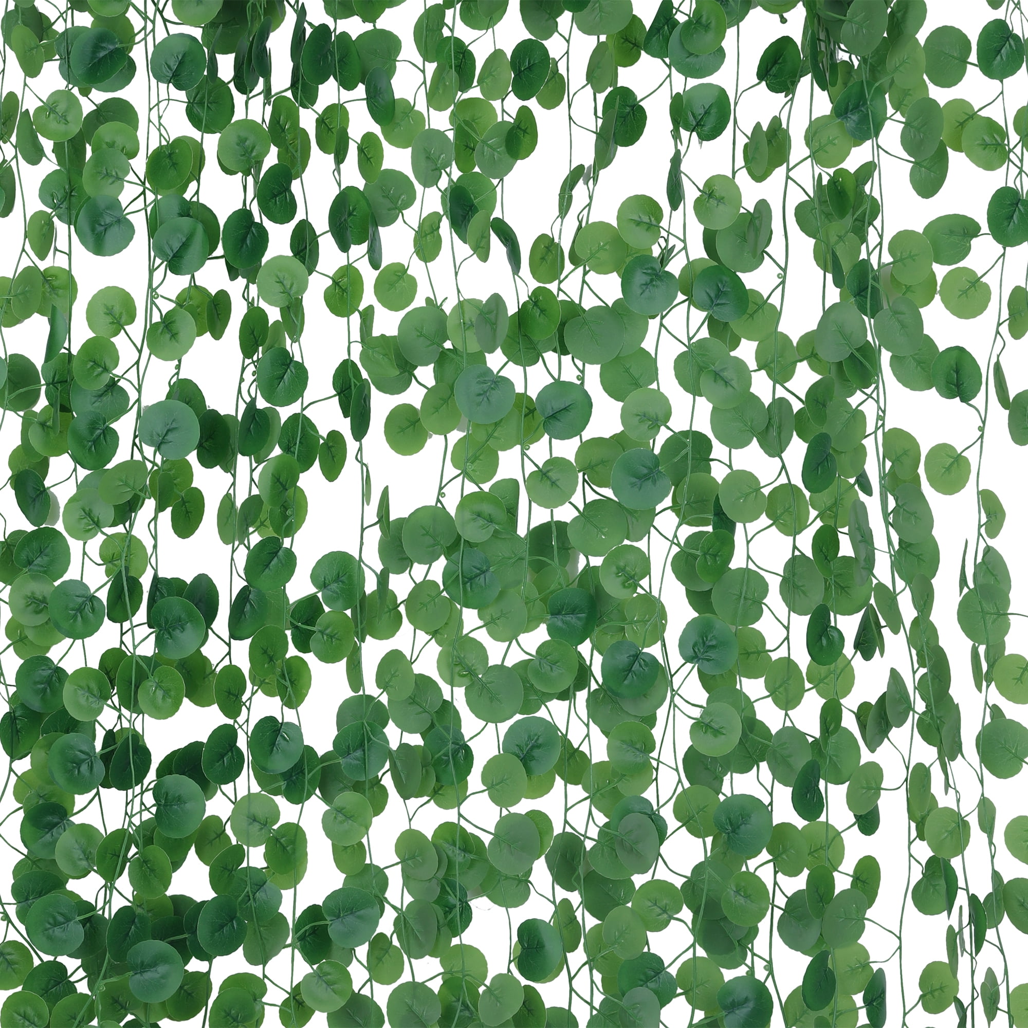 Unique Bargains 24 Pack Artificial Green Leaf Plant Fake Greenery ...