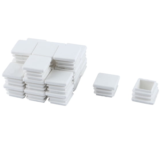 Unique Bargains 24 Pcs Antislip Plastic Square 20mm x 20mm Chair Foot ...