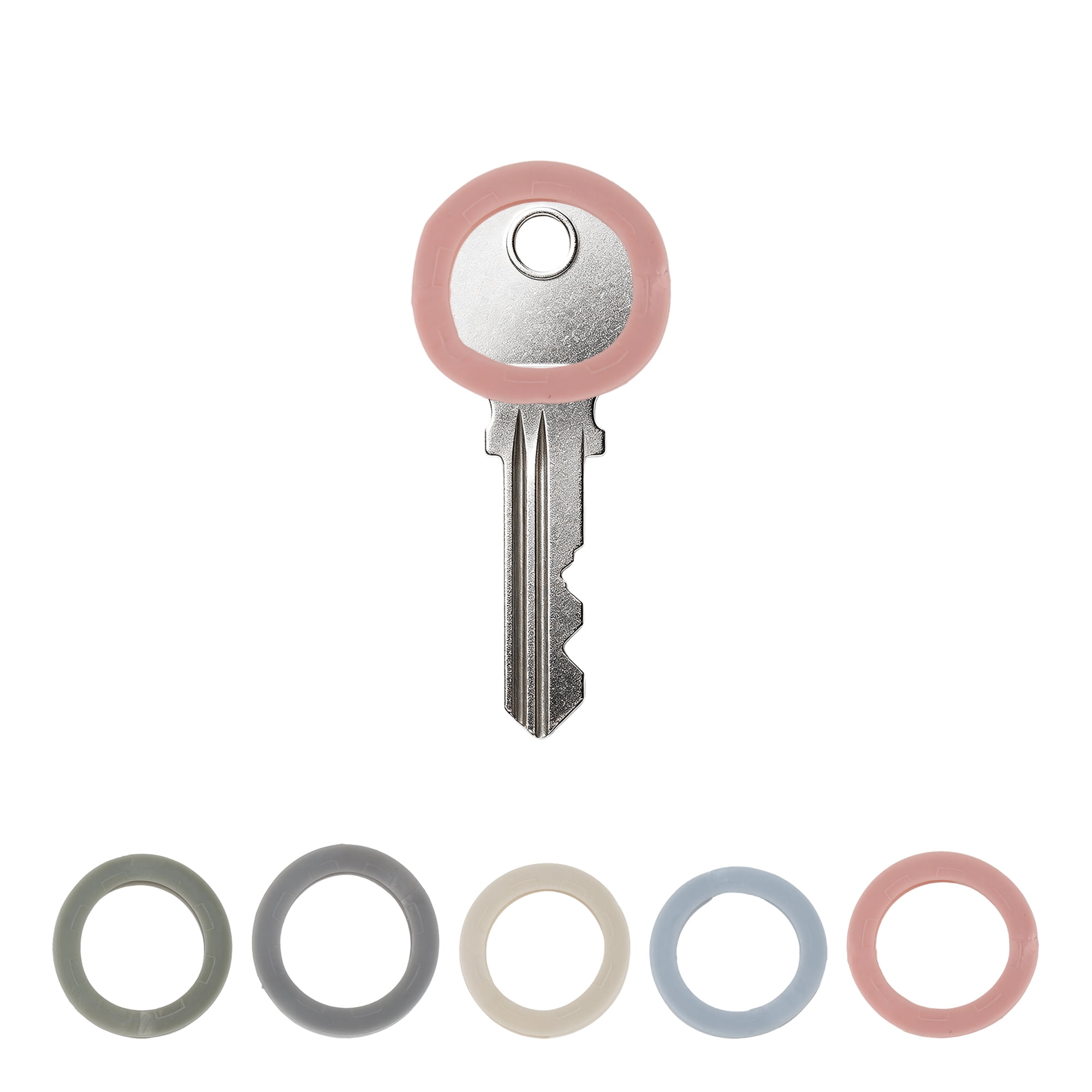 Unique Bargains 24 Pcs Round Silicone Key Cover Key Caps Pink Silicone ...