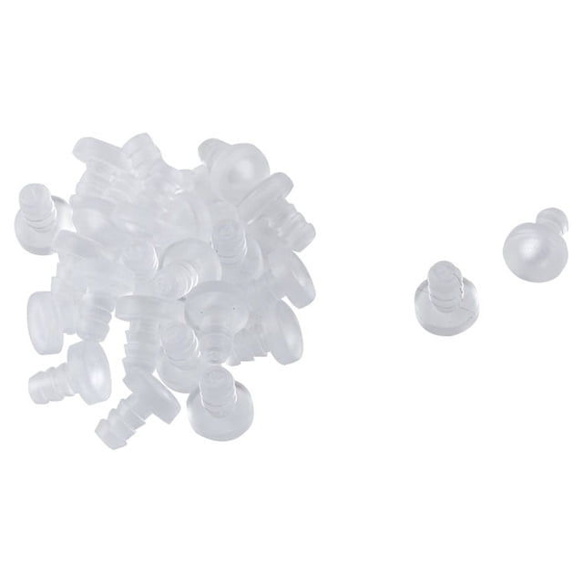 Unique Bargains 24Pcs 5mm Soft Clear Stem Bumpers Glide, Patio Outdoor ...