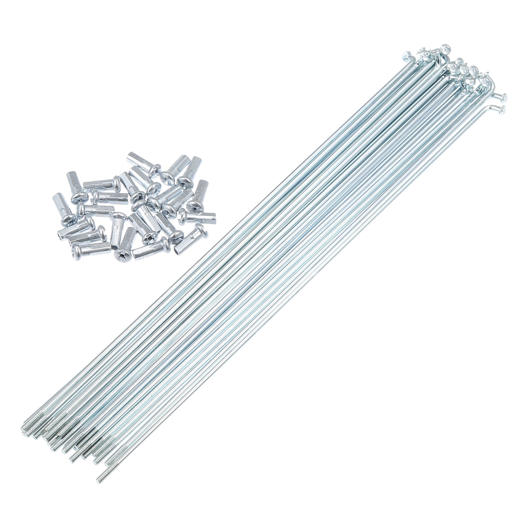 Unique Bargains, 24pcs 13G J Bend Bicycle Galvanized Spokes, 214mm ...