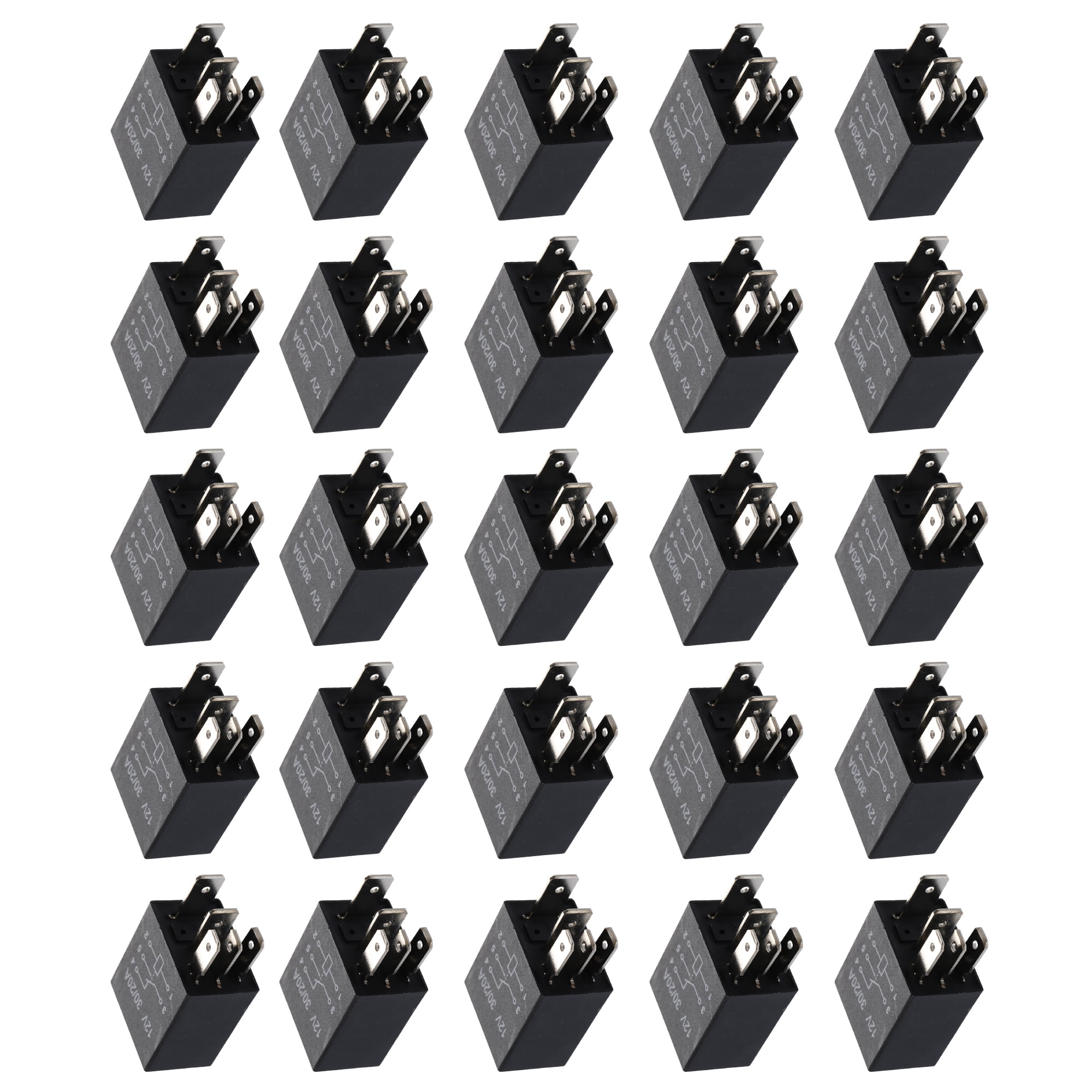Unique Bargains 25 Pcs DC 12V 30A SPDT Universal Automotive Relay Car ...