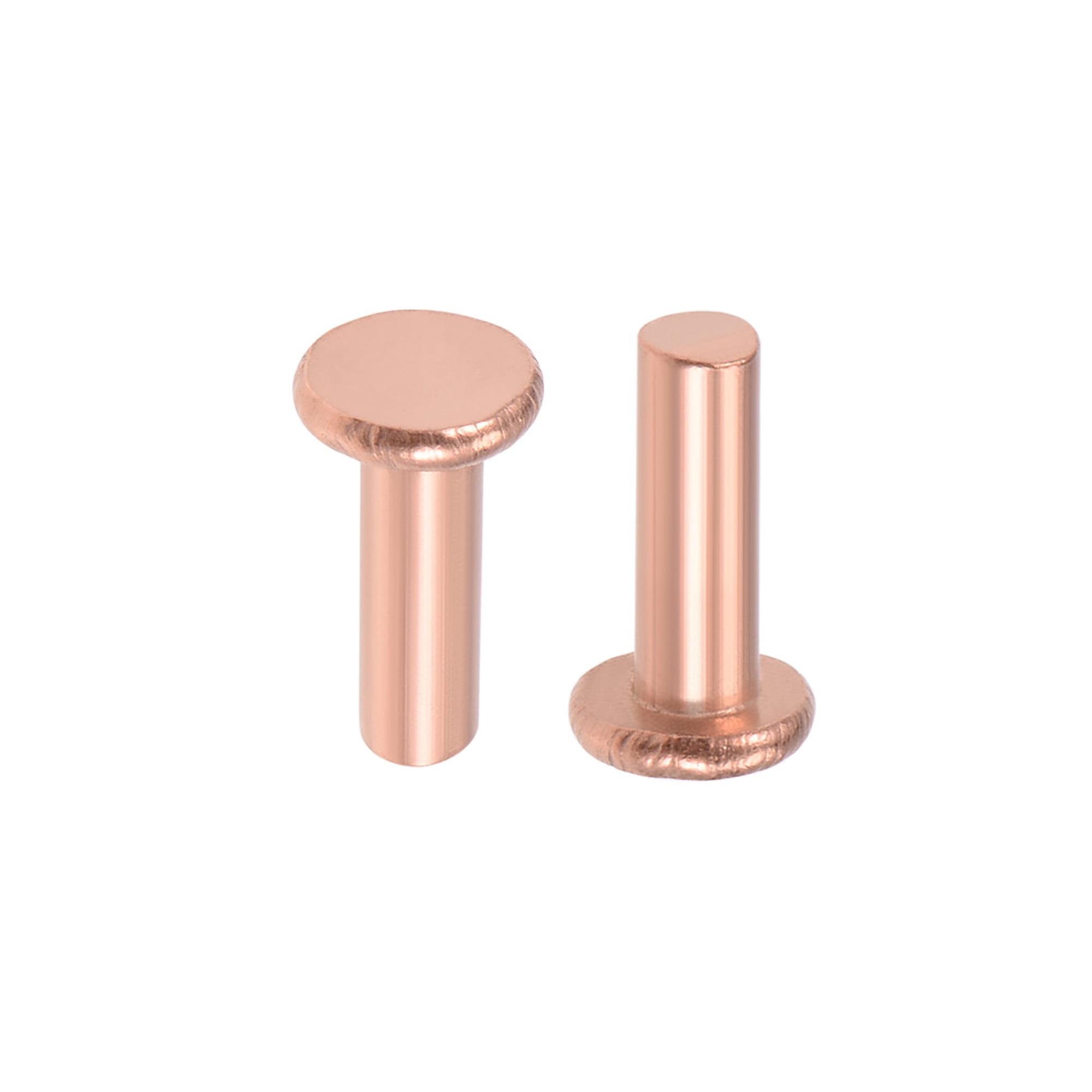 Unique Bargains 25Pcs 5/32" x 15/32" Flat Head Copper Solid Rivets ...