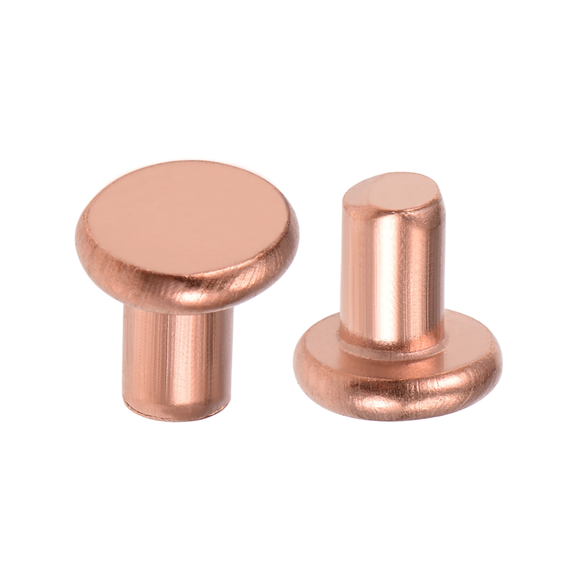Unique Bargains 25Pcs 5/32" x 15/64" Flat Head Copper Solid Rivets ...