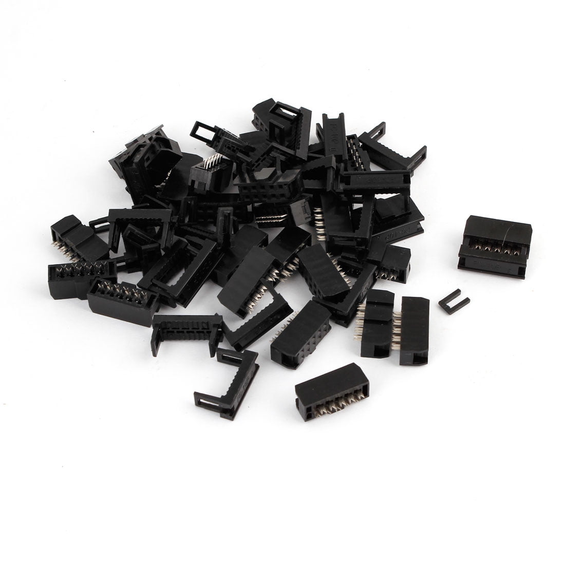 Unique Bargains 25Pcs FC-10P 10Pin 2.54mm ISP JTAG Connectors Black for ...