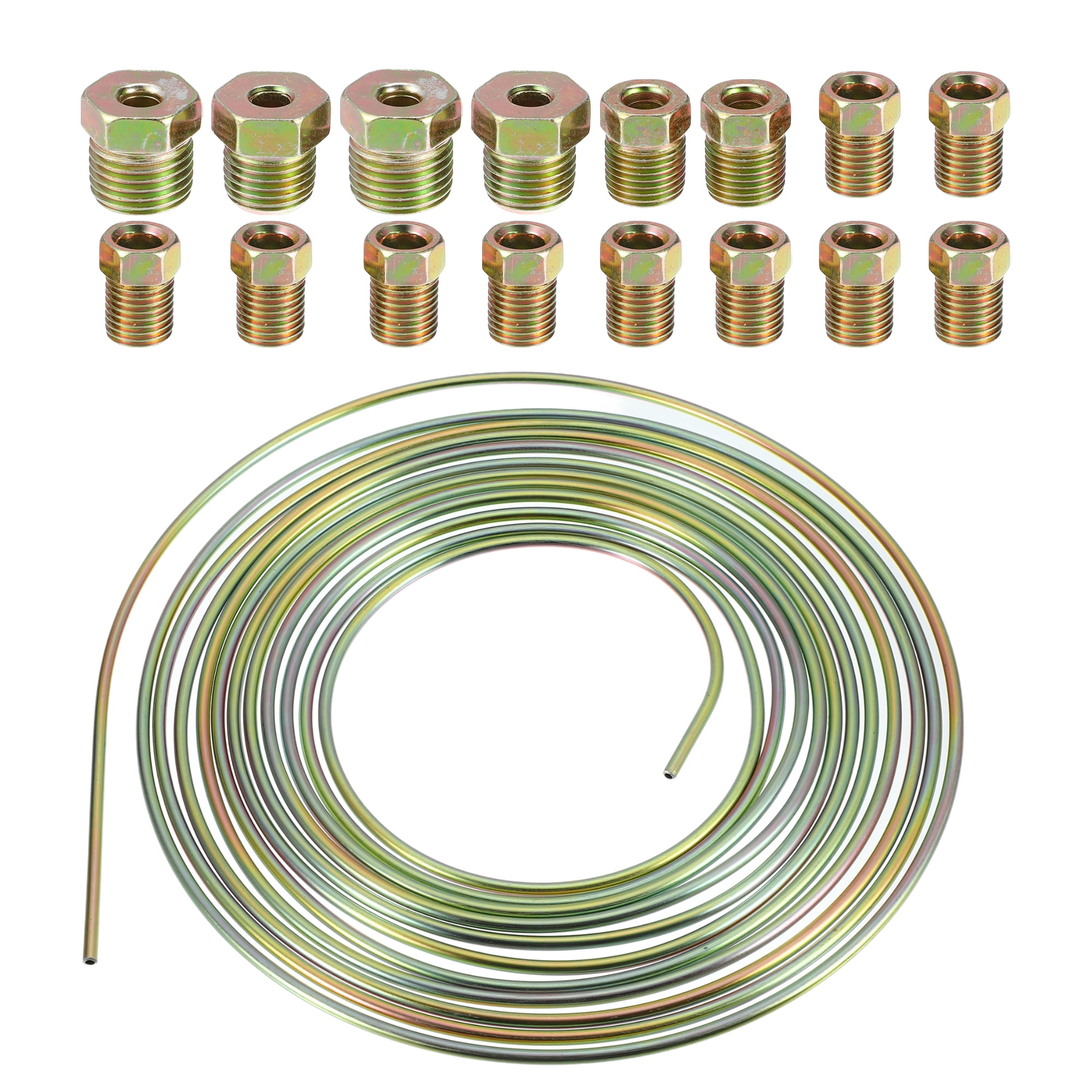 Unique Bargains 25ft 3/16" OD Brake Line Tubing Kit Flexible Zinc ...