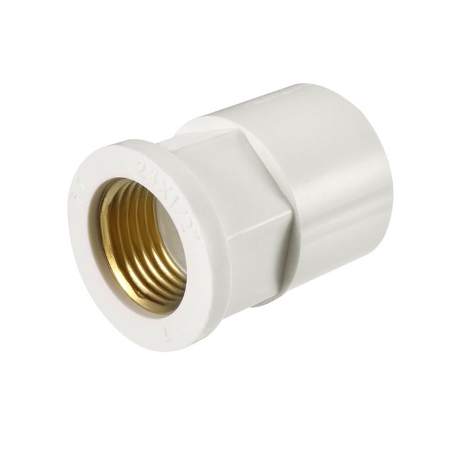 Unique Bargains 25mm Slip x 1/2 PT Female Brass Thread PVC Pipe Fitting ...