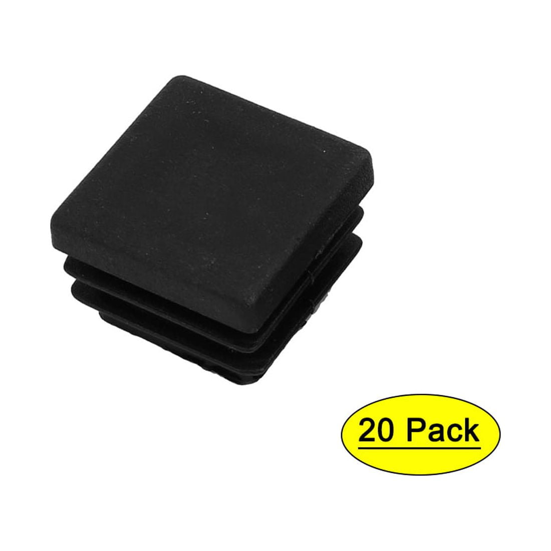 Unique Bargains 25mmx25mm Plastic Square Table Chair Leg Feet Tube Pipe ...