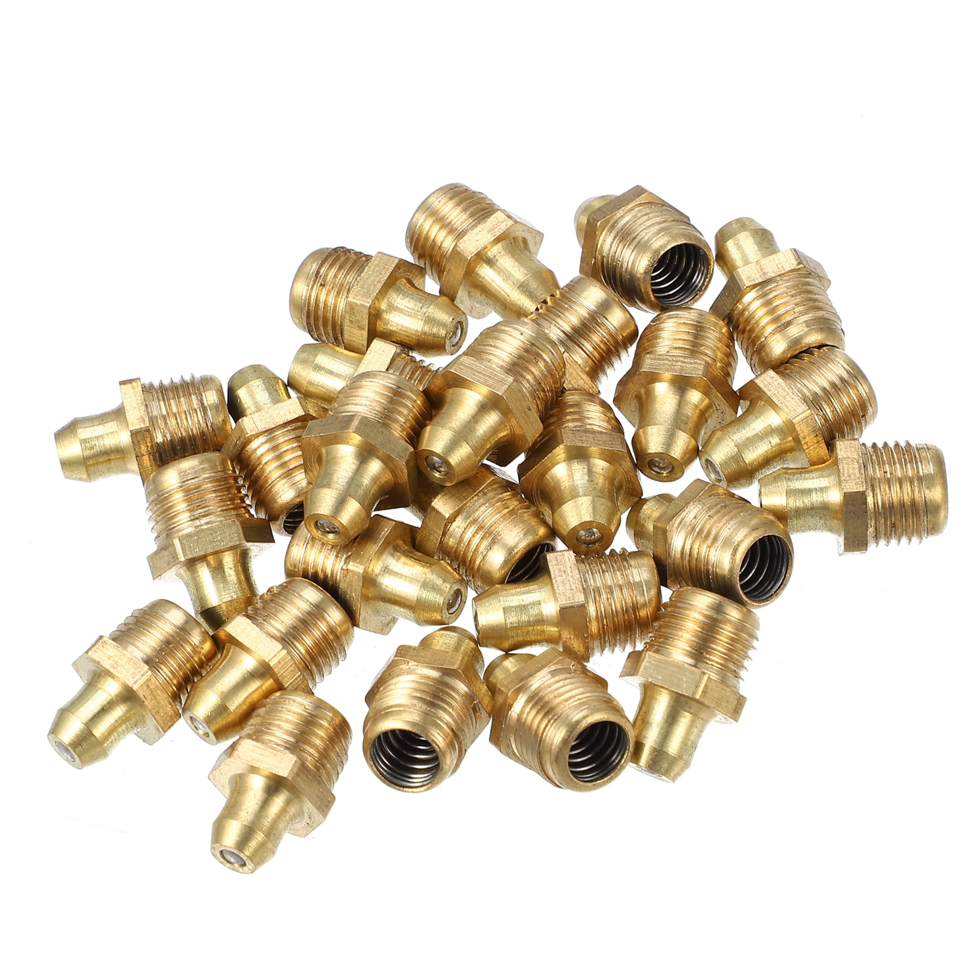 Unique Bargains 25pcs M10x1 Grease Nipple Fitting Straight 180 Degree ...