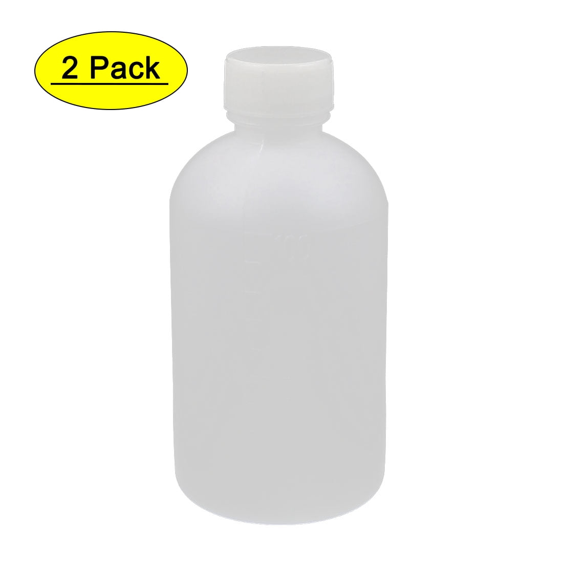 Unique Bargains 2Pcs 100mL Lab Experiment Plastic Graduated Chemicals ...