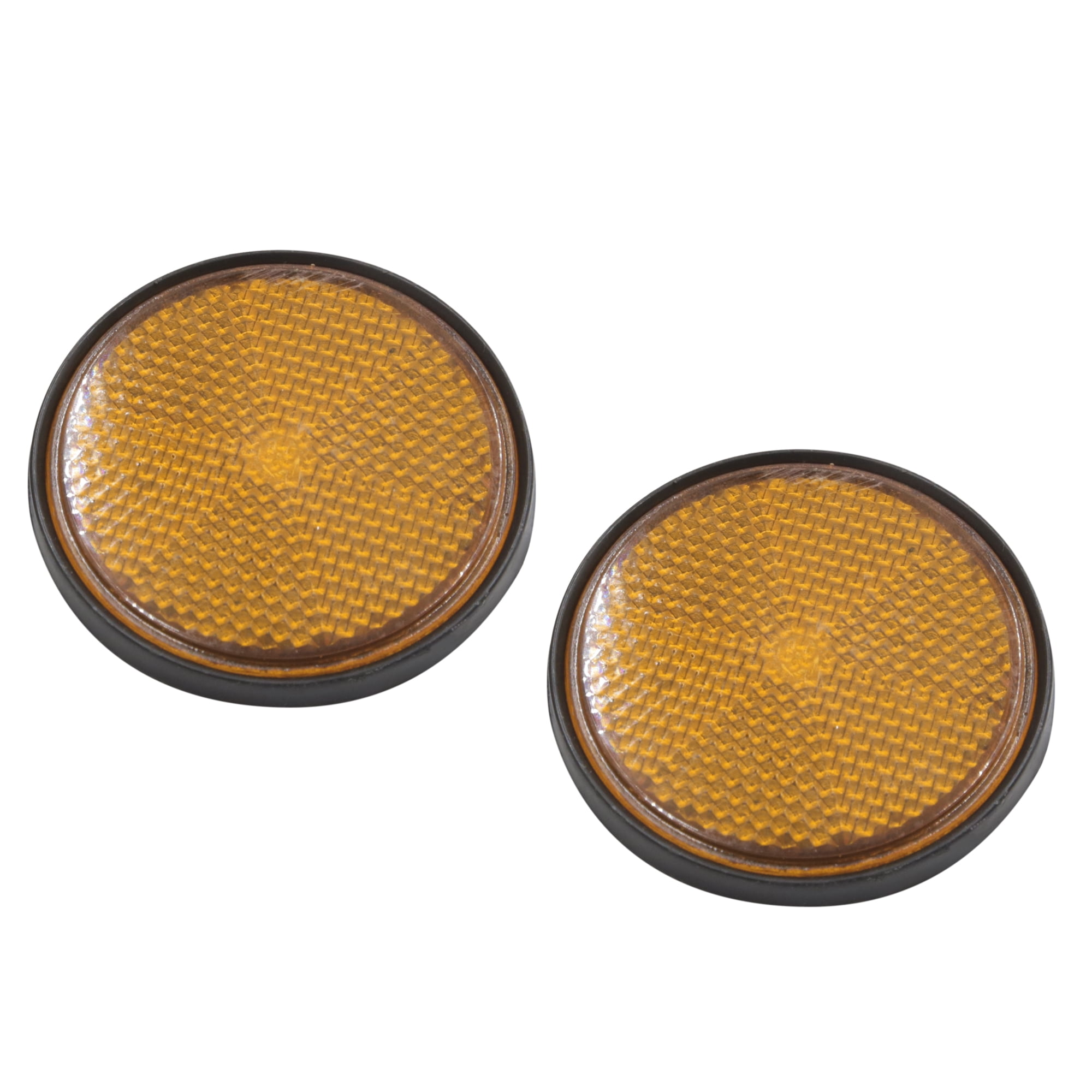 Unique Bargains 2Pcs 2.2 Inch Dia Motorcycle Scooter Round Reflective ...