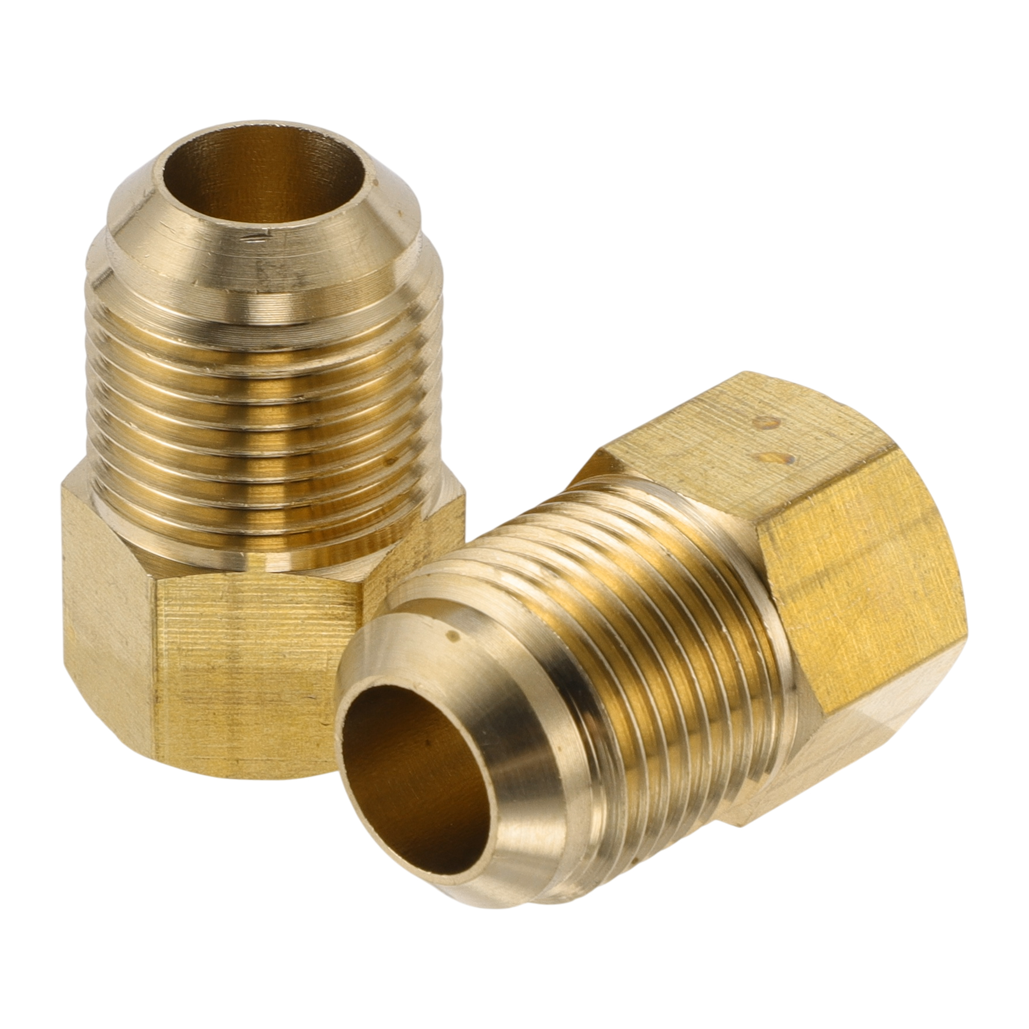 Unique Bargains 2Pcs Brass Pipe Fittings for Air Conditioning 1/2"SAE 1 ...