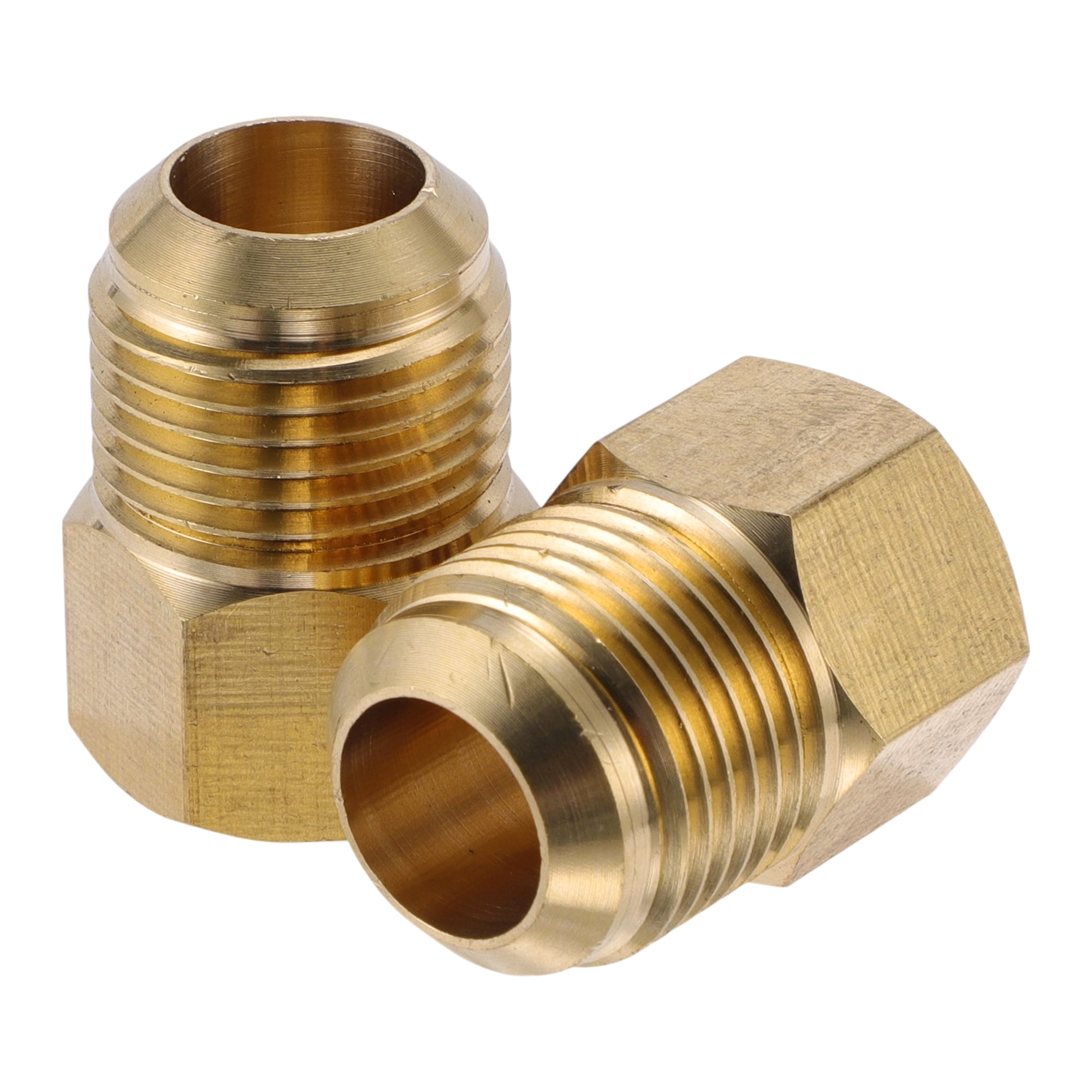 Unique Bargains 2Pcs Brass Pipe Fittings for Air Conditioning 5/8"SAE 3 ...