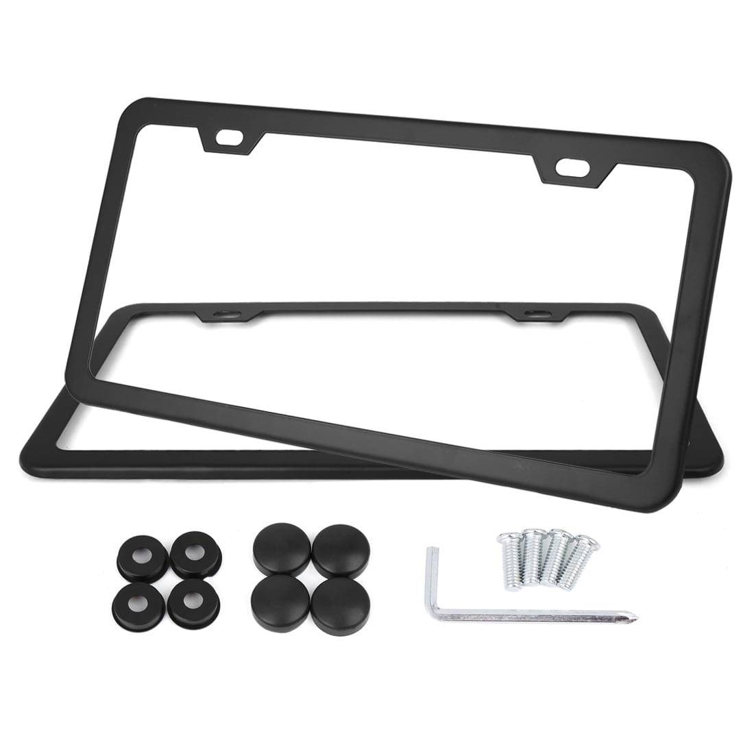 REGALWOVEN 2Pcs Stainless Steel Car License Plate Frame Bracket, Front ...