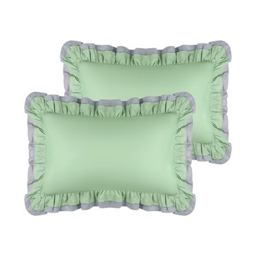Unique Bargains 2-Pack Satin Silk Envelope Closure Pillow Shams Purple ...