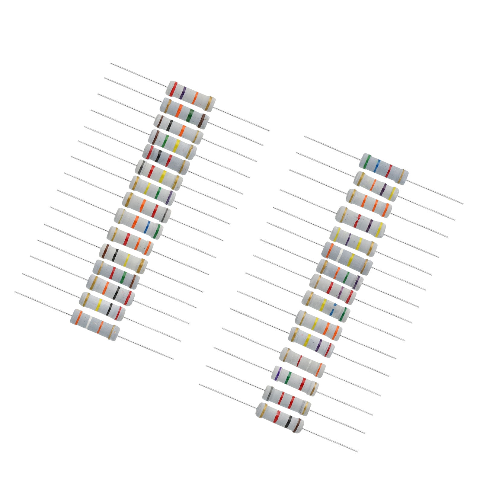 Unique Bargains 2W 1K-820K Ohm 5% Carbon Film Resistor, 30 Values ...