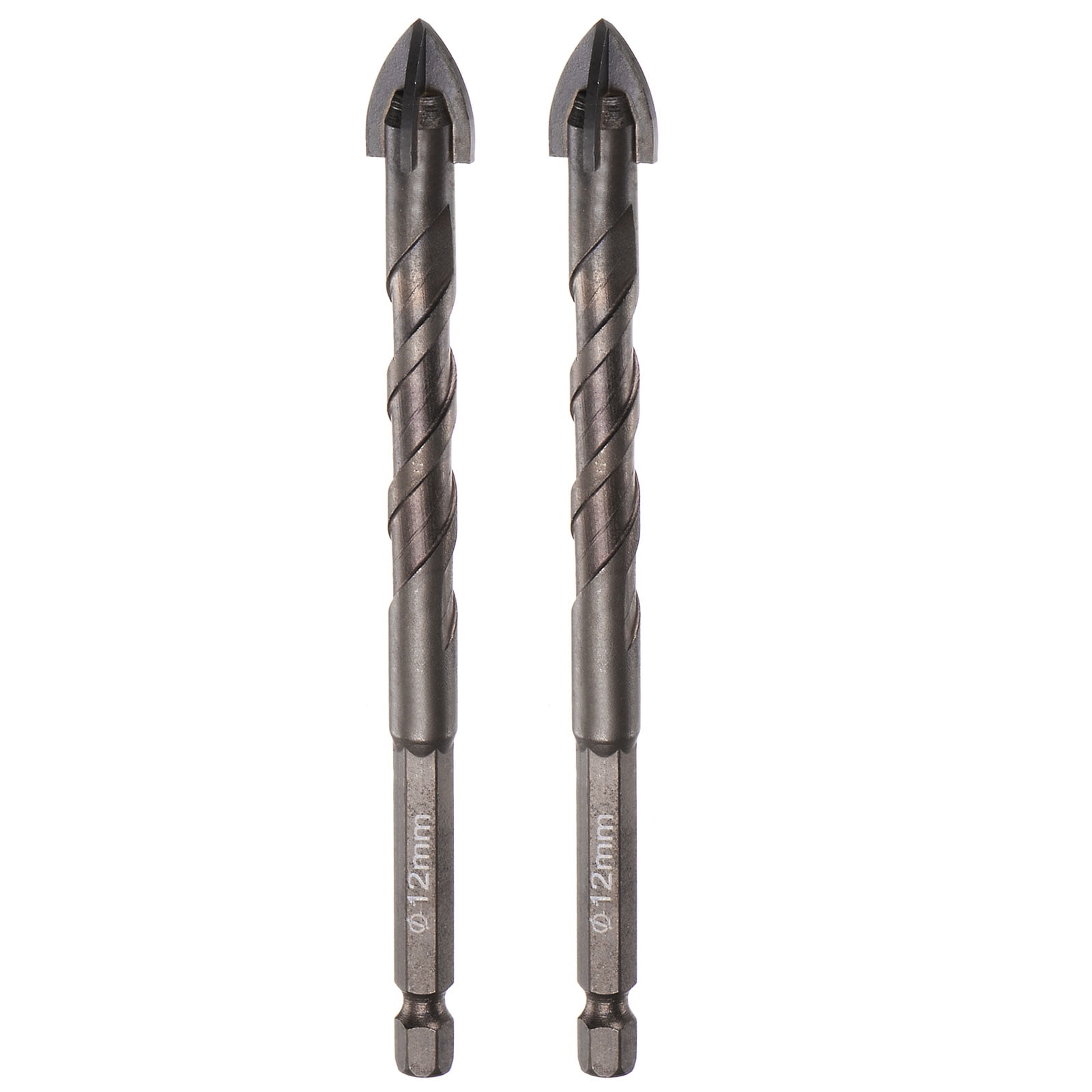 Unique Bargains 2pack Titanium Masonry Drill Bit, 12mm Concrete Drill ...