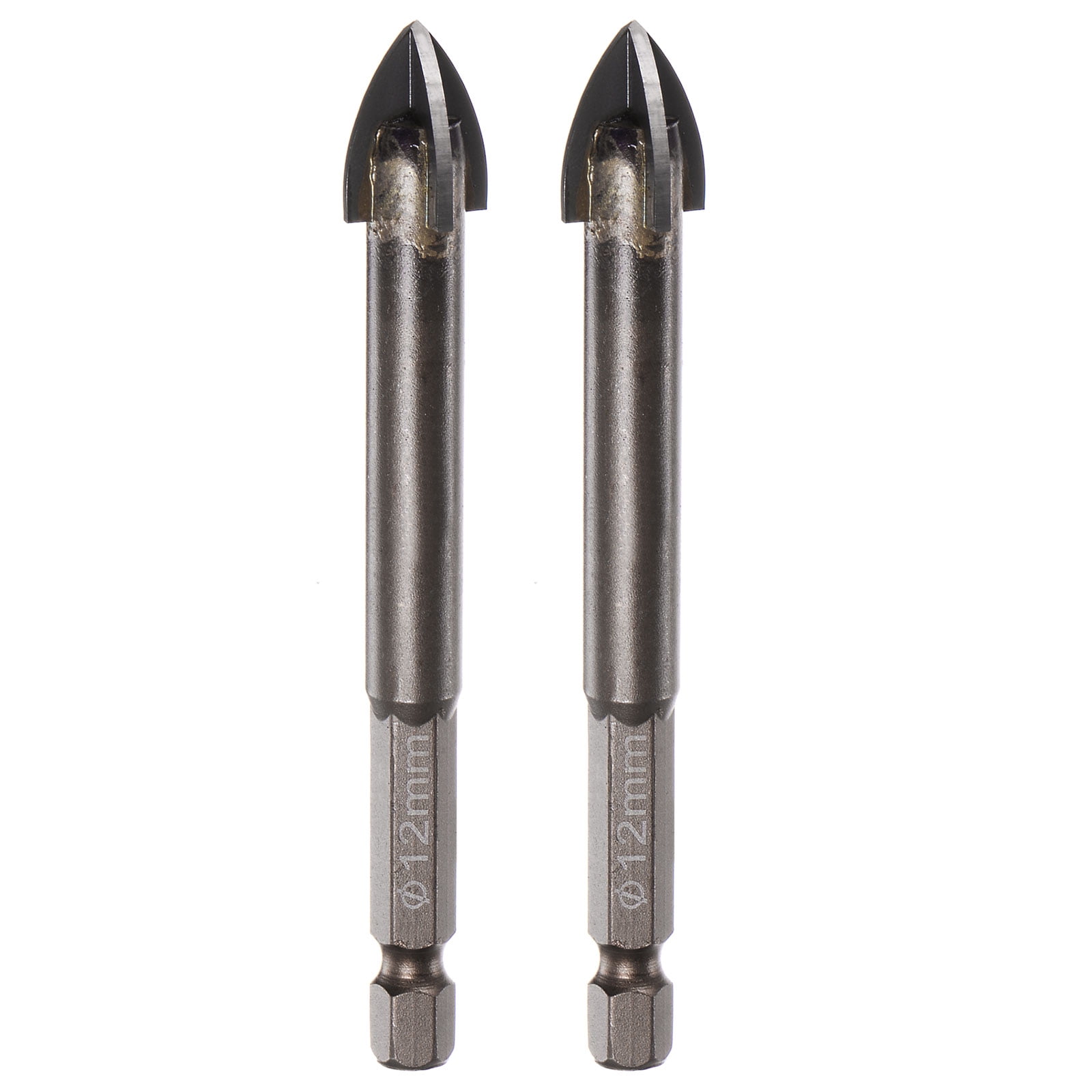 Unique Bargains 2pack Titanium Masonry Drill Bit, 12mm Concrete Drill ...