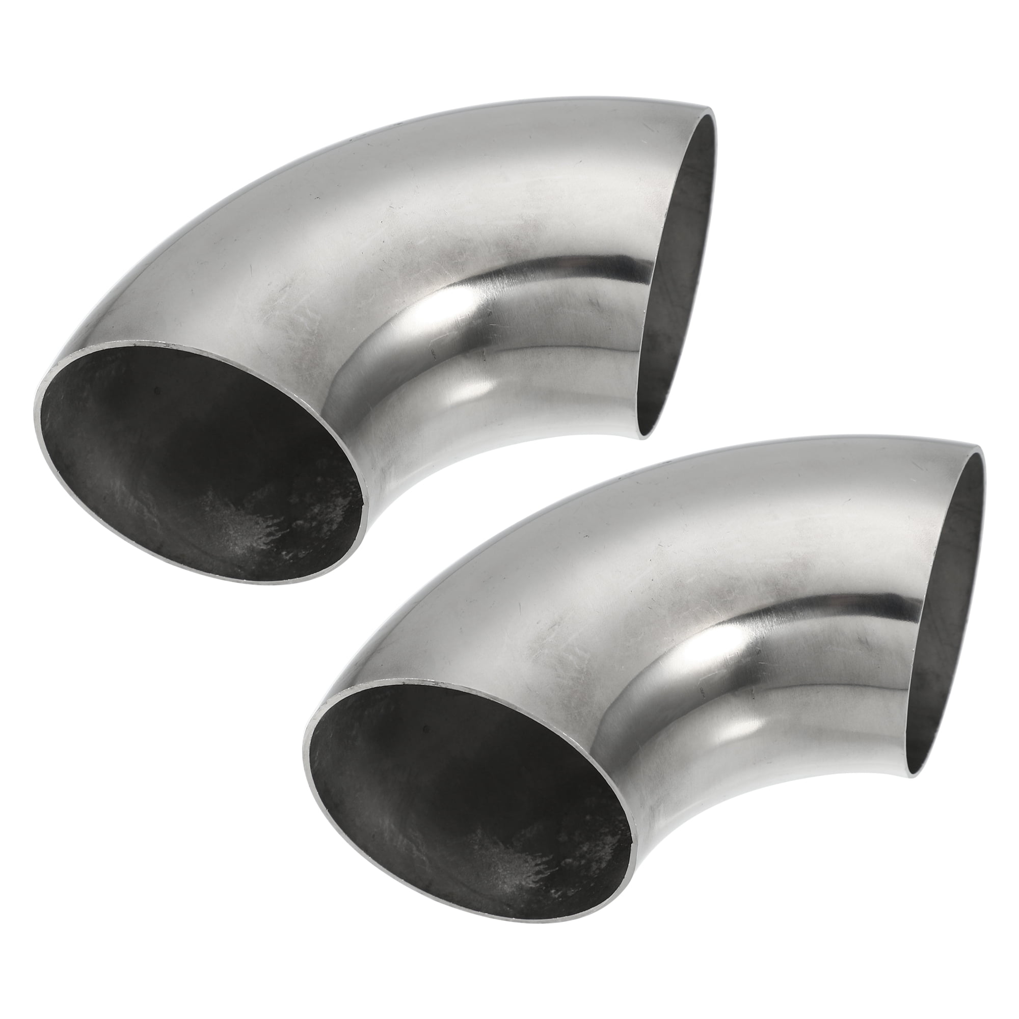 Unique Bargains 2pcs 2.75 Inch 90 Degree Mandrel Bend Elbow Stainless ...