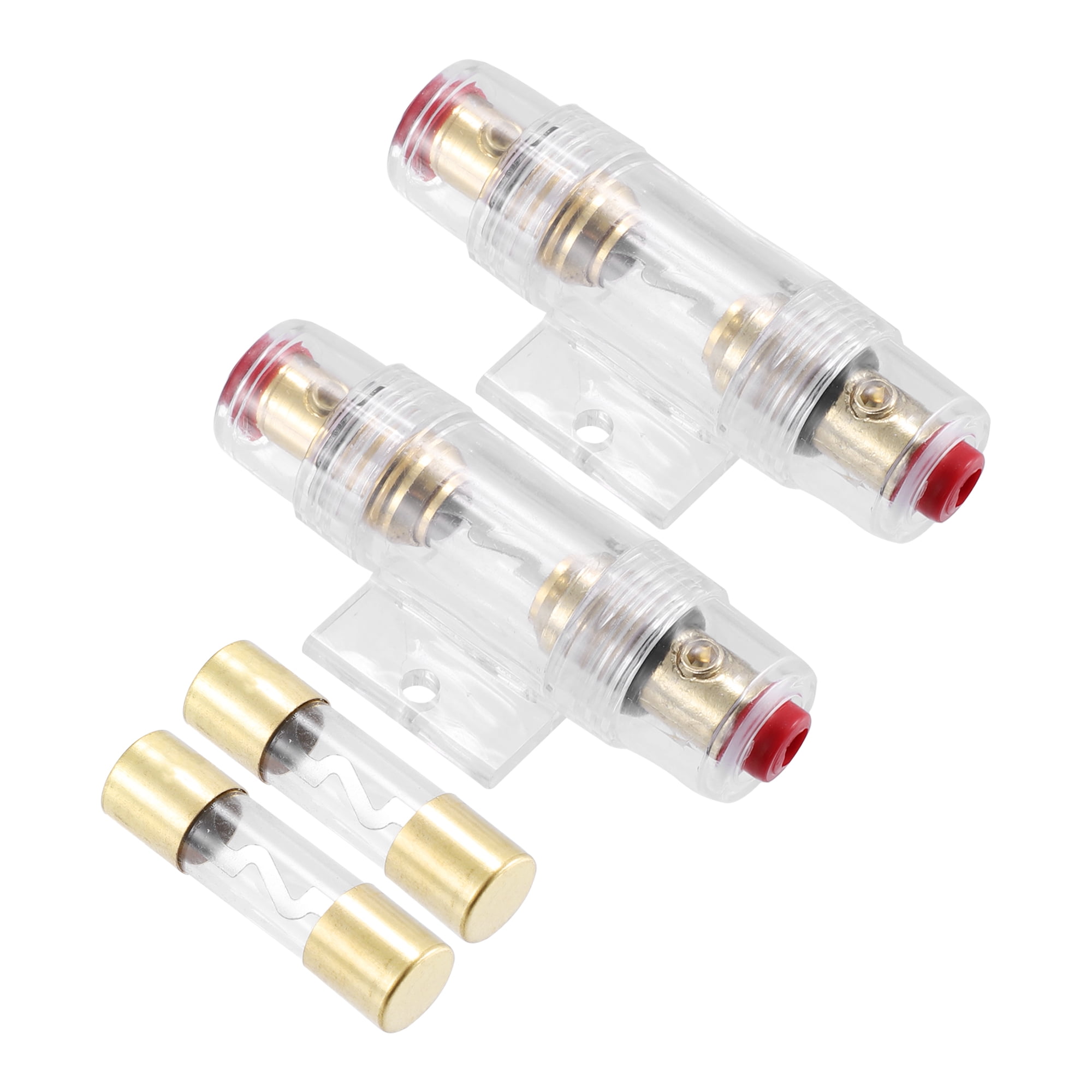 Unique Bargains 2pcs 20A Inline AGU Fuse Holder Fits 4 8 10 Gauge Wire ...