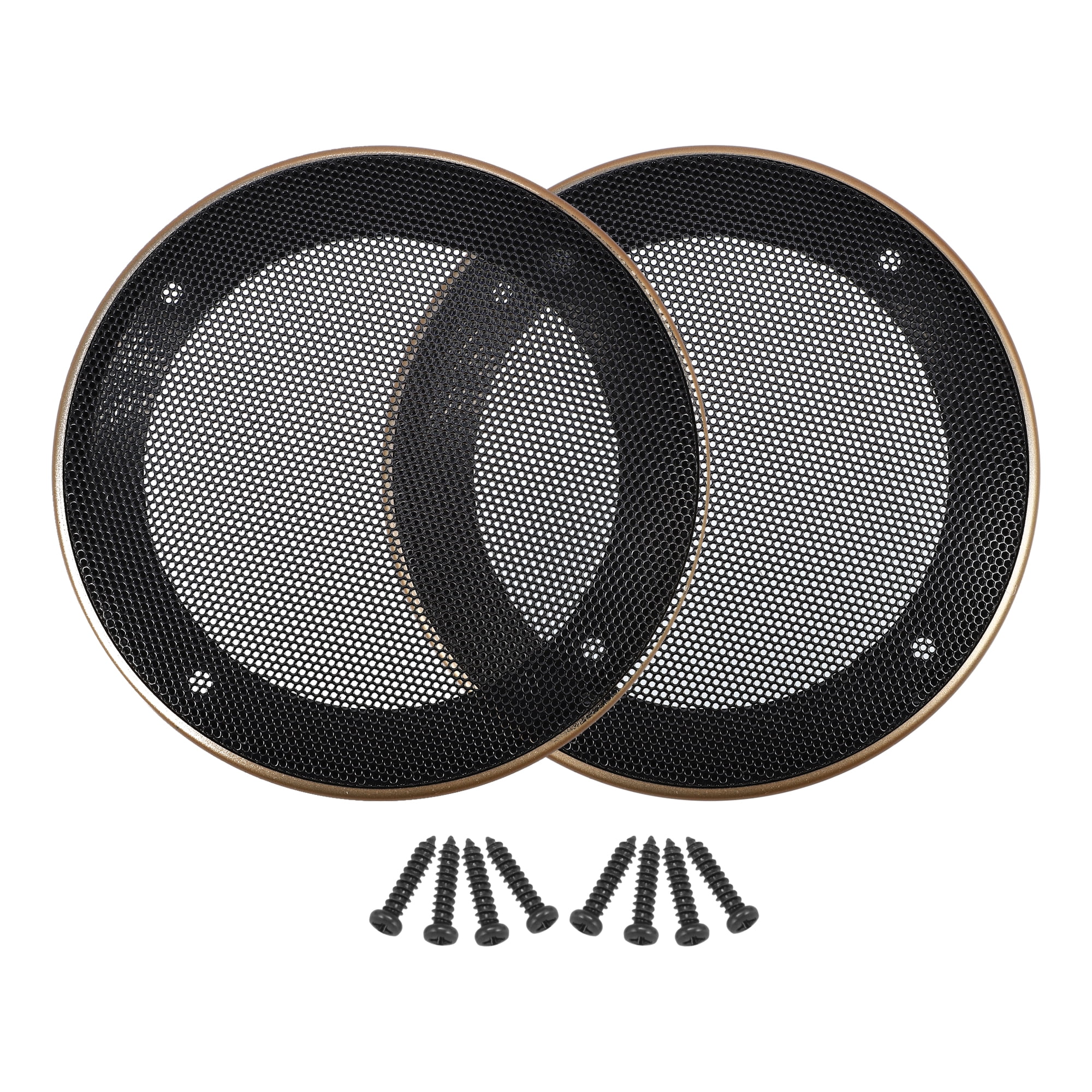 Unique Bargains 2pcs 4 Inch Car Metal Audio Speaker Grill Cover Mesh ...