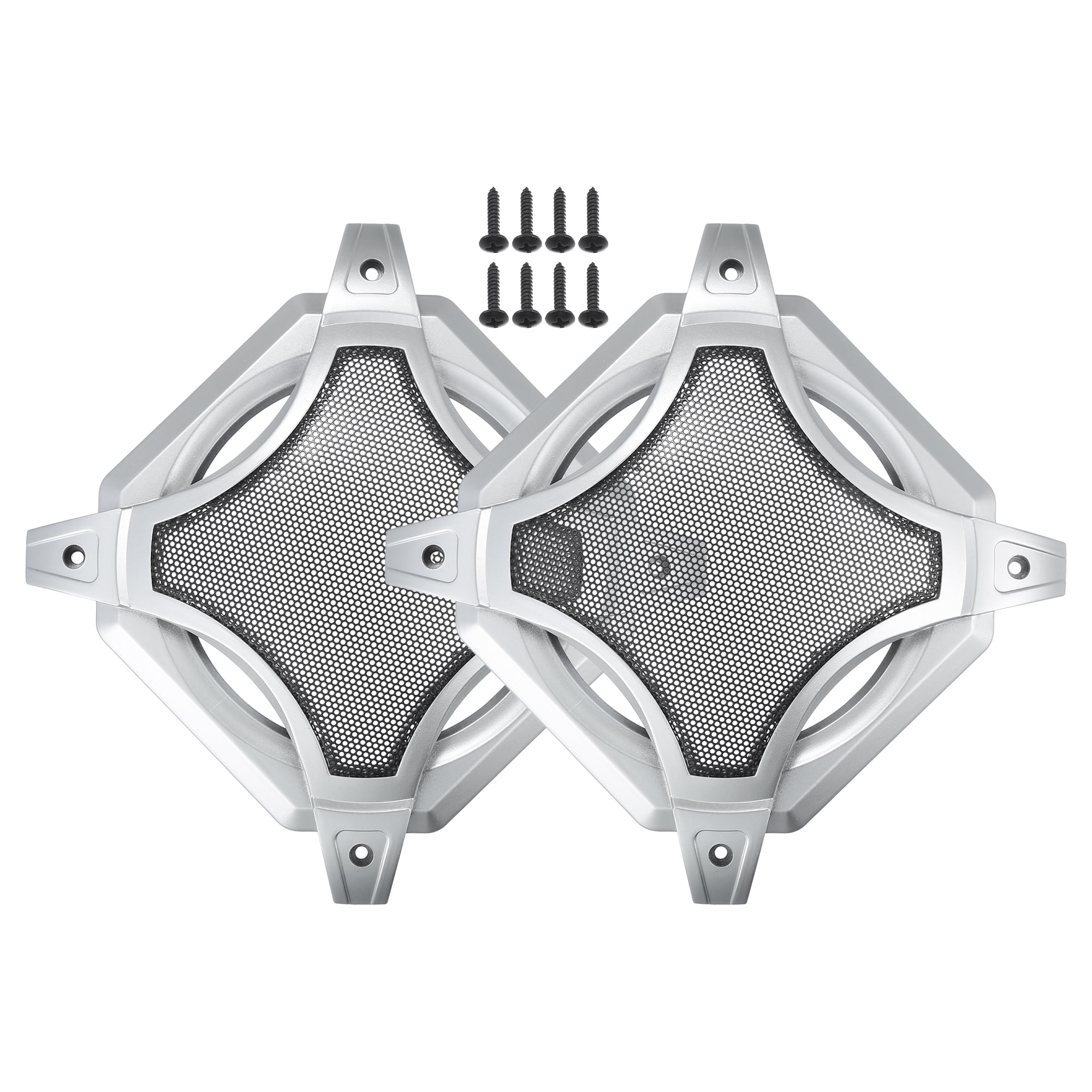 Unique Bargains 2pcs 6" Car Speaker Grills Cover Mesh Square Audio ...