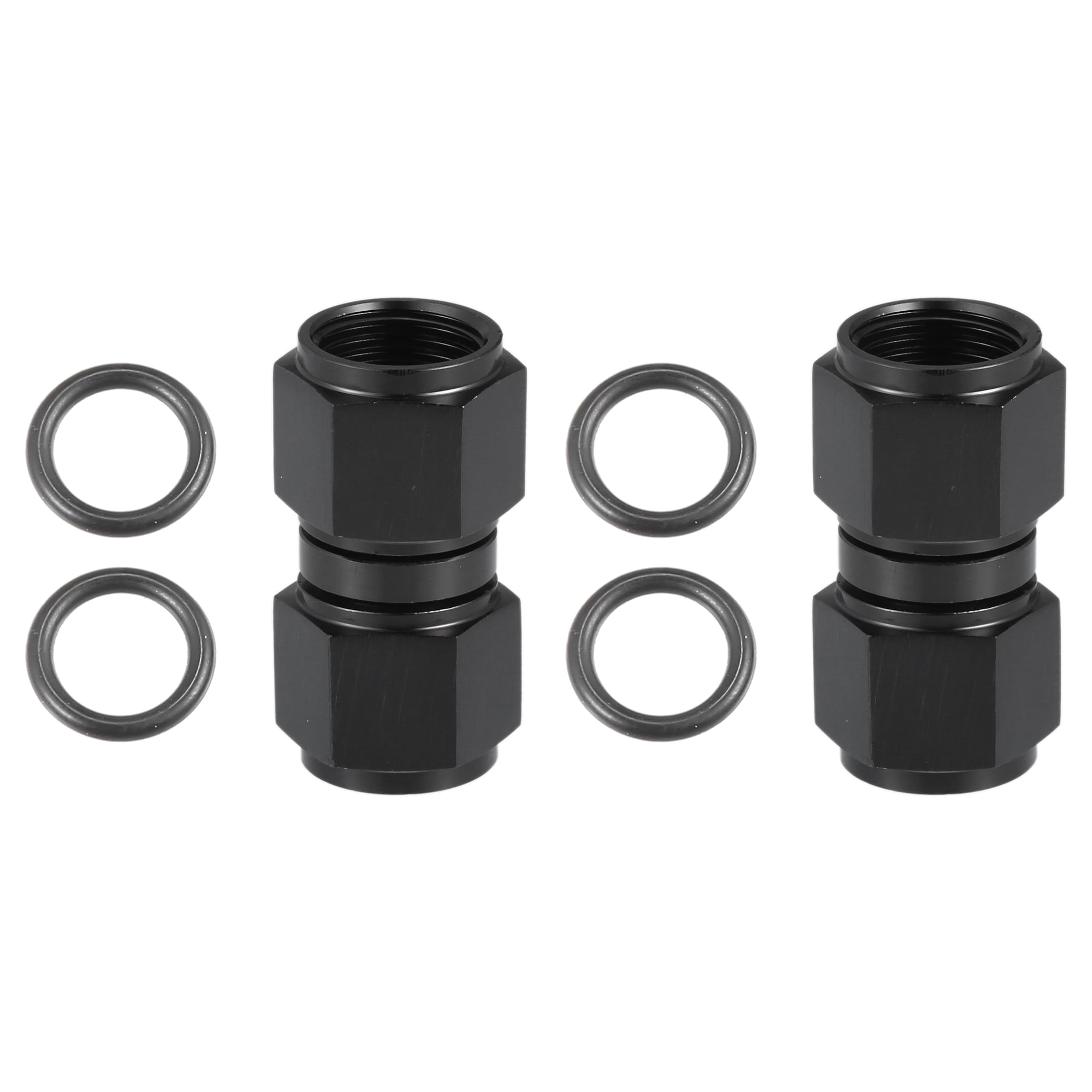 Unique Bargains 2pcs AN8 Female Fuel Line Adapter Fittings Top Straight ...