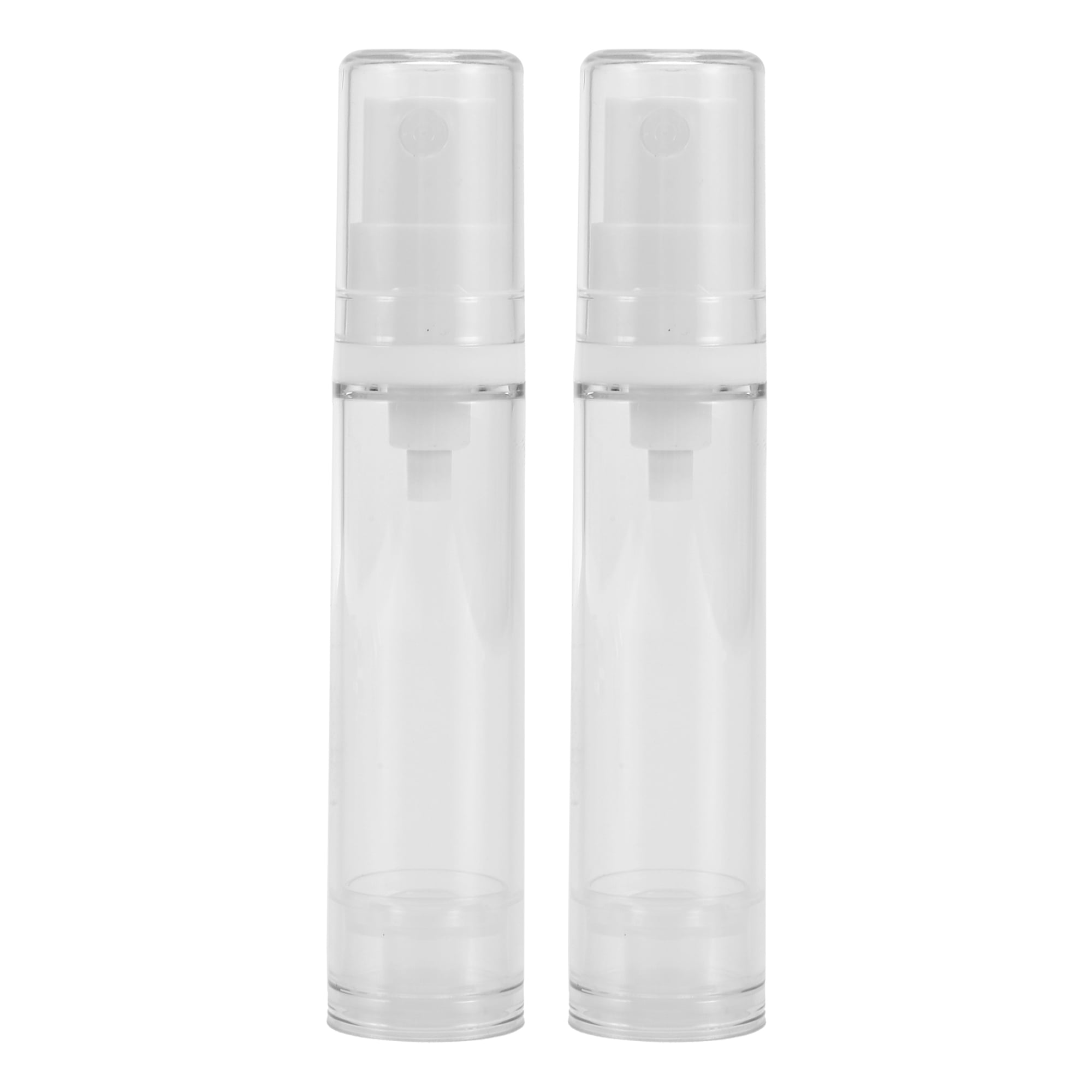 Unique Bargains 2pcs Airless Pump Bottles Clear 0.33 Oz 10ml Travel ...