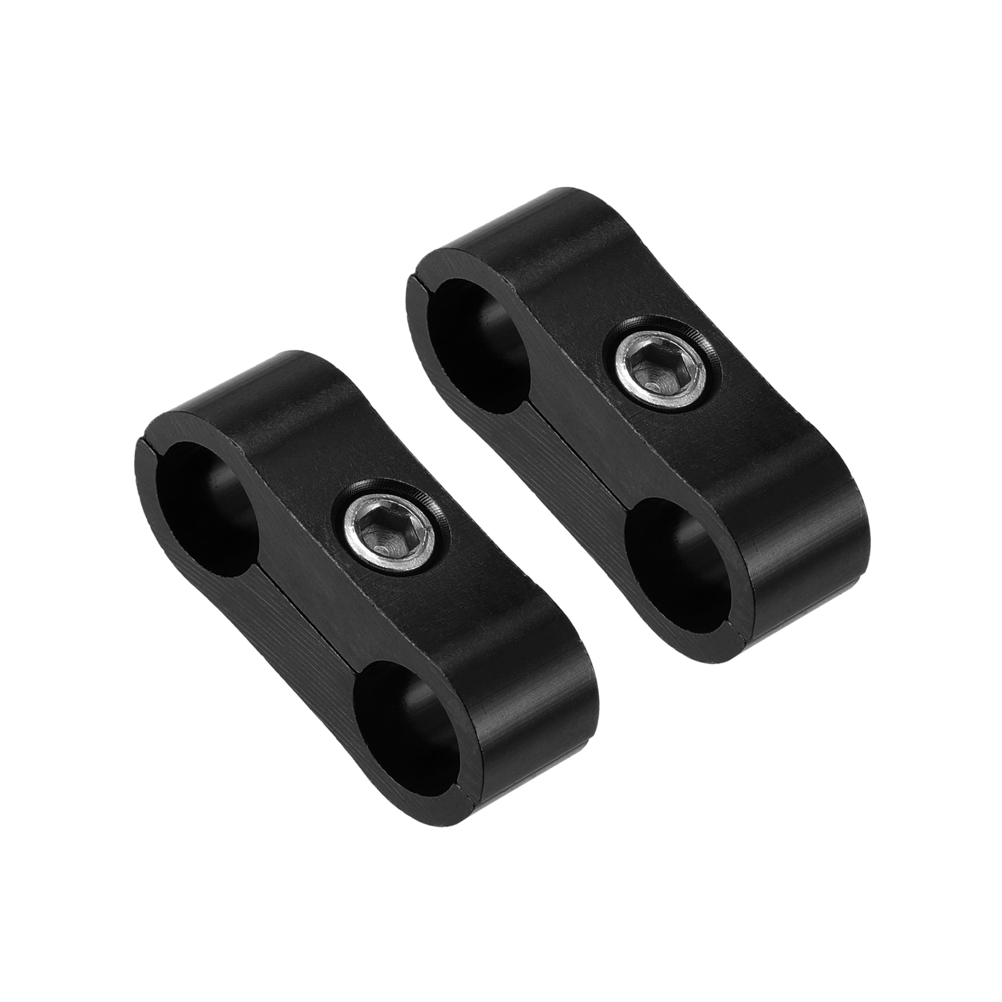 Unique Bargains 2pcs Car AN4 11mm Hose Separator Clamp Oil Line Brake ...