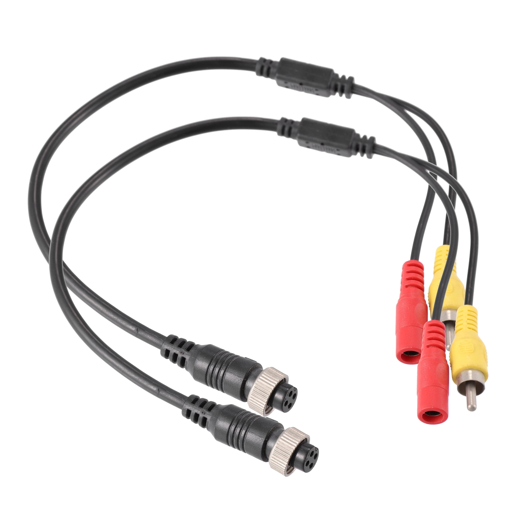 Unique Bargains 2pcs Car Camera Adapter 4 Pin to RCA Adapter M12 4-Pin ...