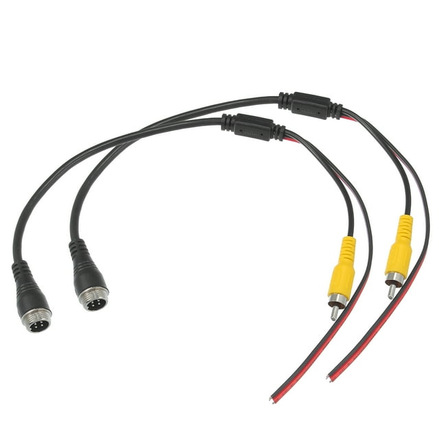 Unique Bargains 2pcs Car Camera Adapter 4 Pin to RCA Adapter M12 4-Pin ...
