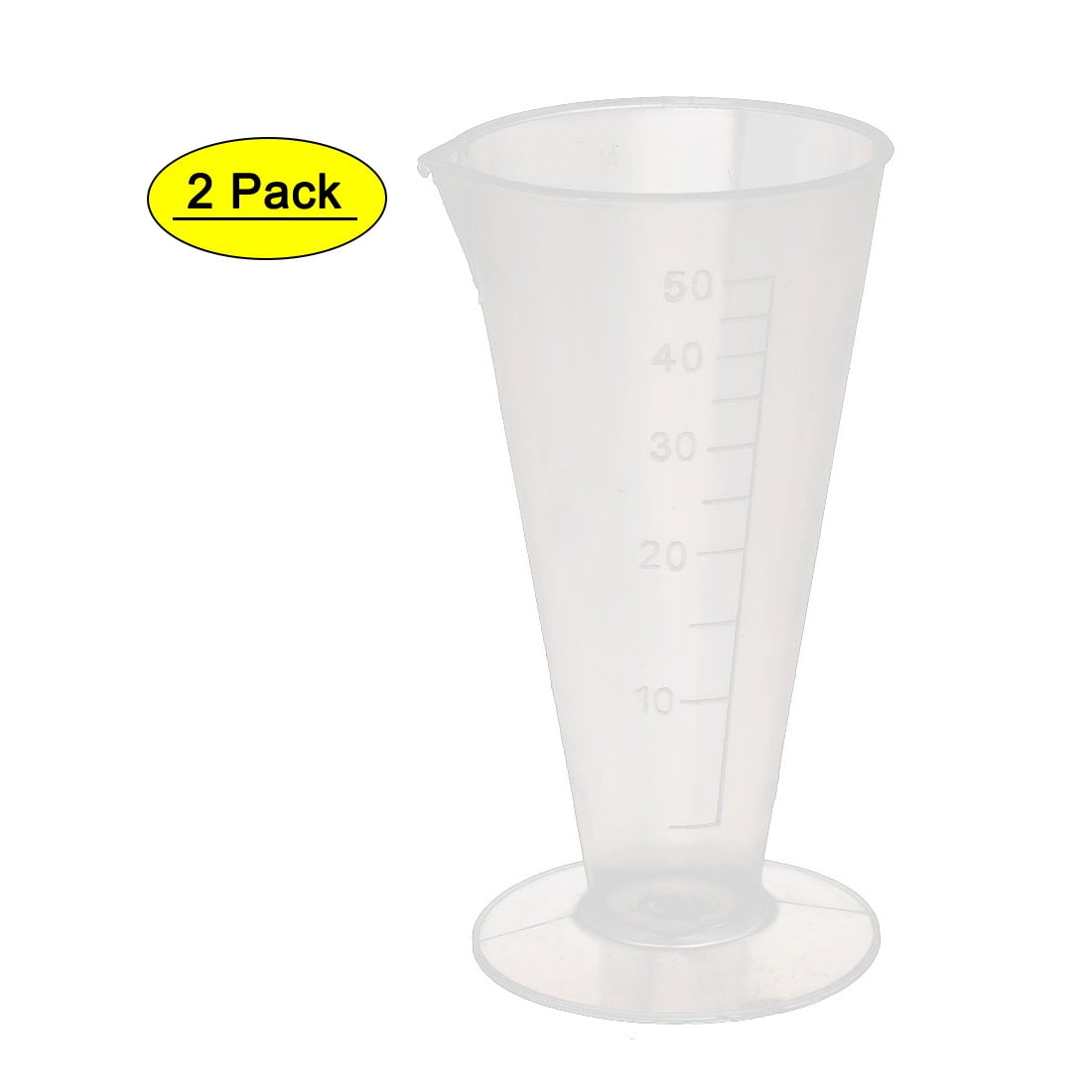 Unique Bargains 2pcs Kitchen Laboratory Plastic Conical Shape Measuring ...