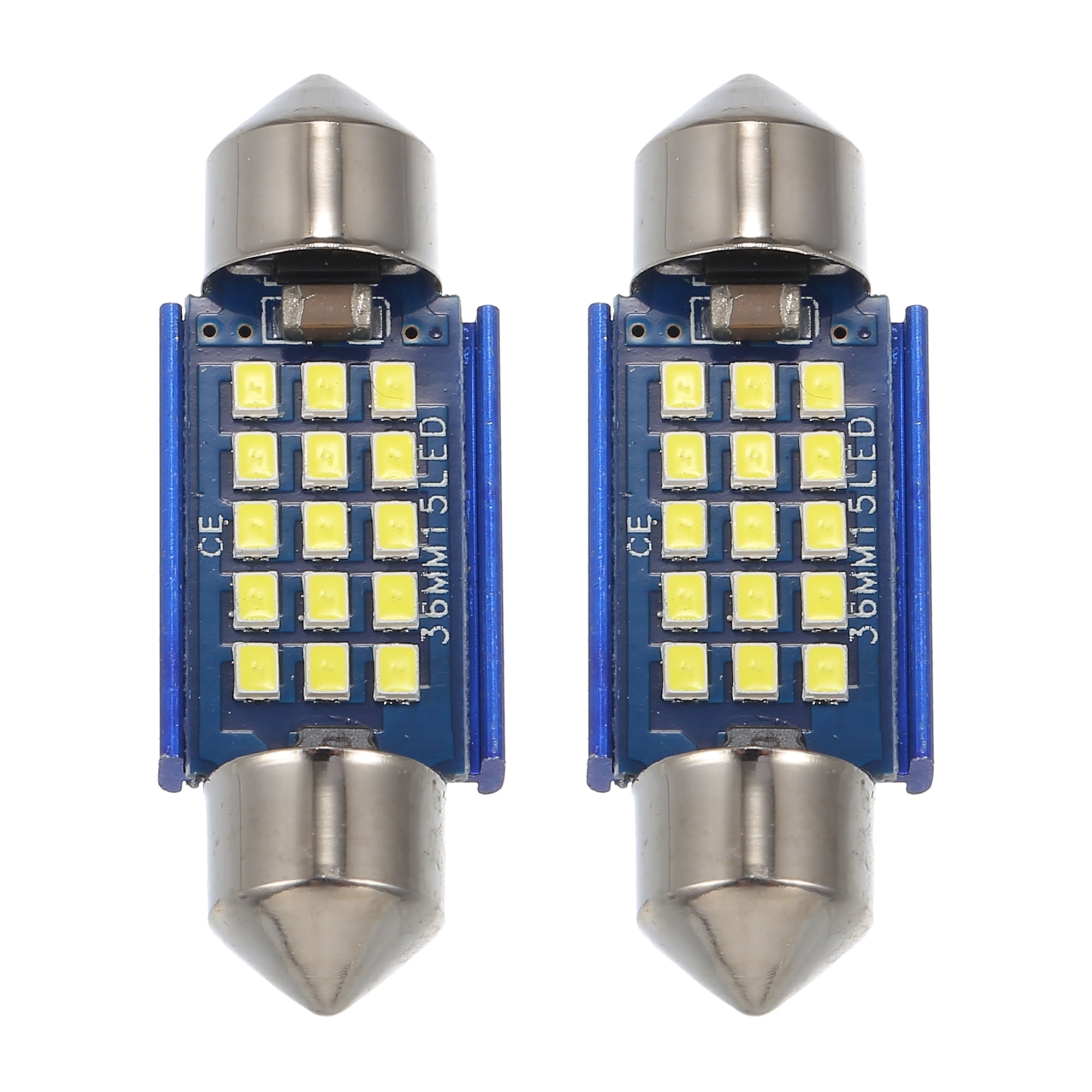 Unique Bargains 2pcs LED Festoon Light 36mm 1210 Car LED Bulb Interior ...