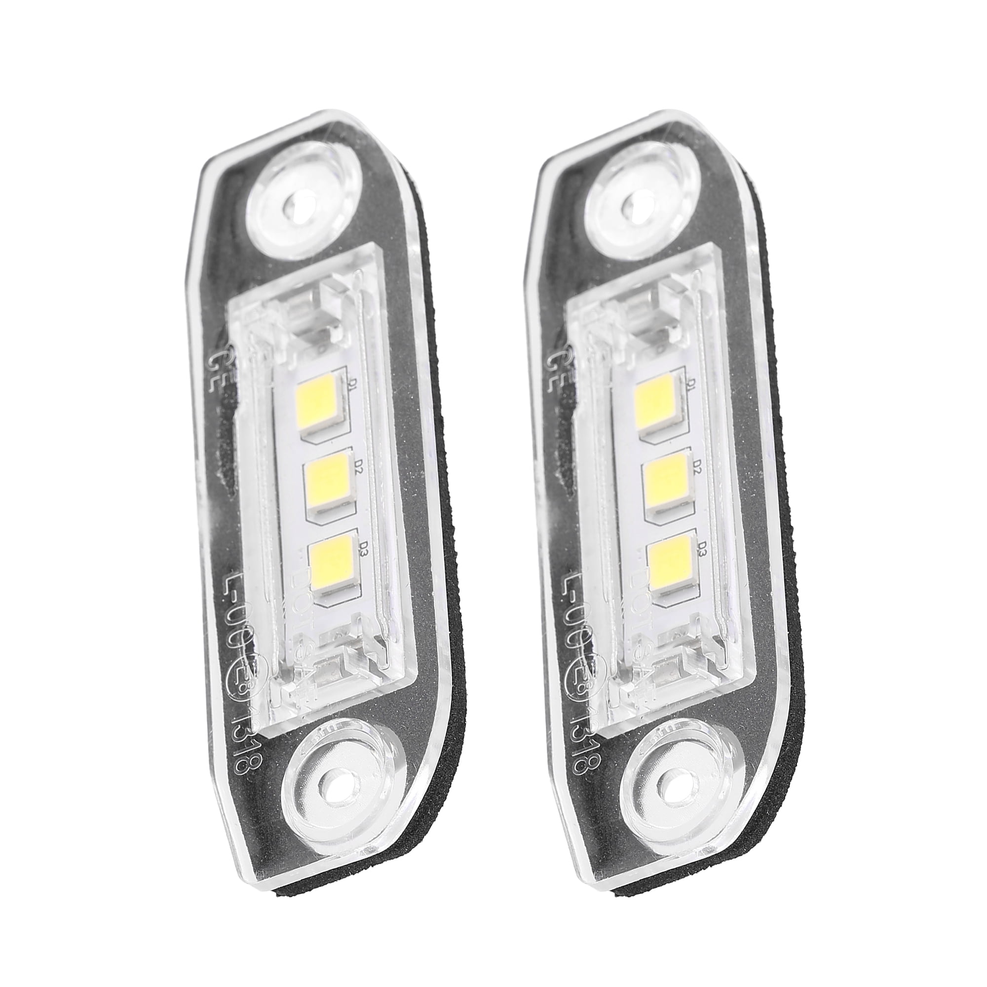 Unique Bargains 2pcs LED License Plate Light Car Number Lamp White ...
