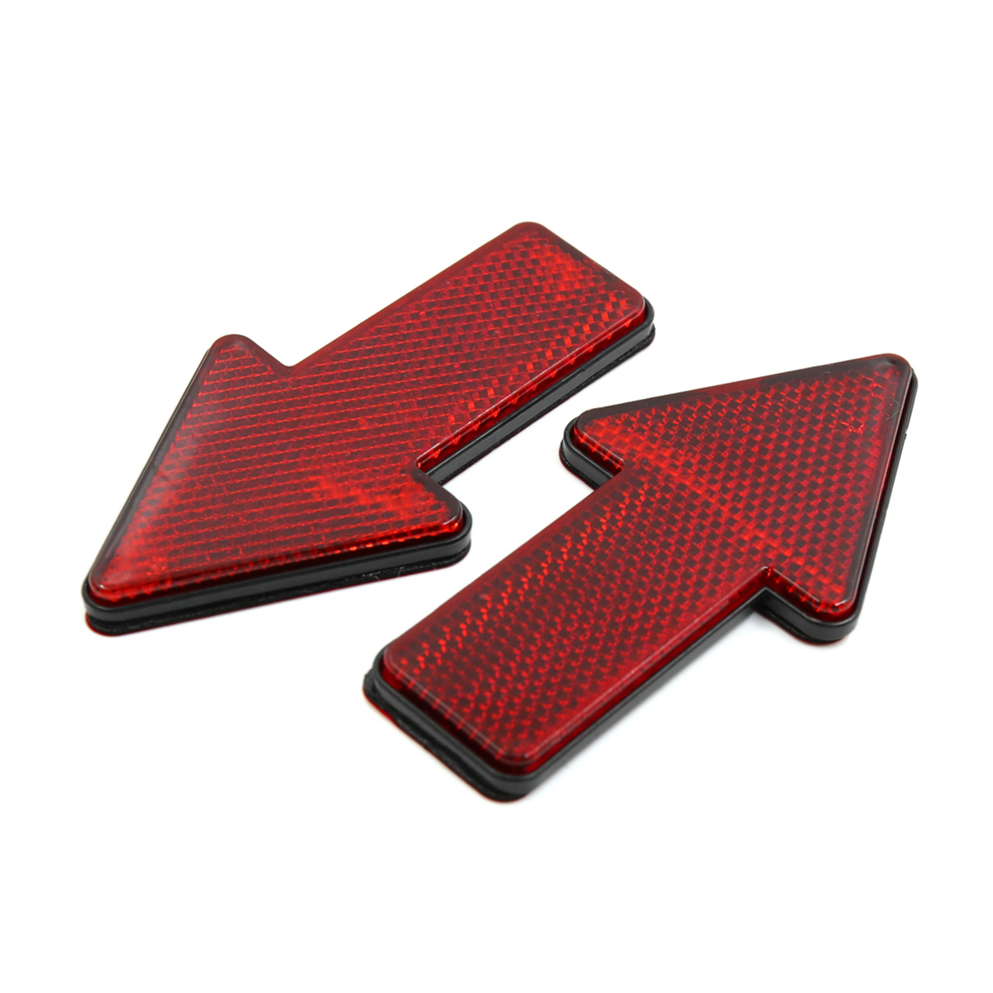 Unique Bargains 2pcs Red Plastic Arrow Shape Vehicle Car Reflector ...