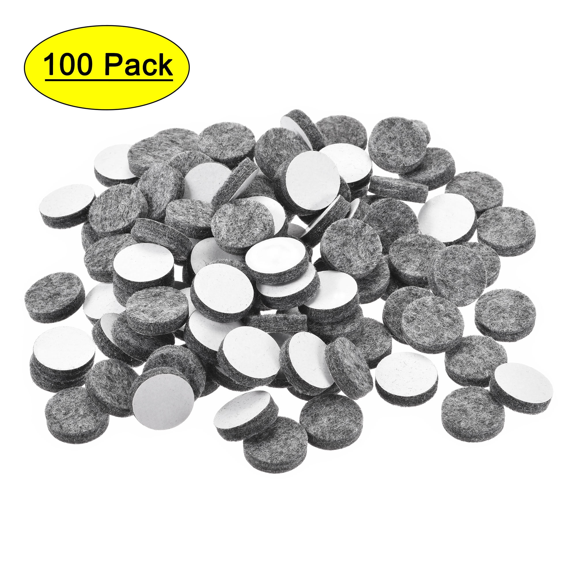 Unique Bargains 3/4' Self-stick Round Non-slip Felt Pads Cabinet Closet ...