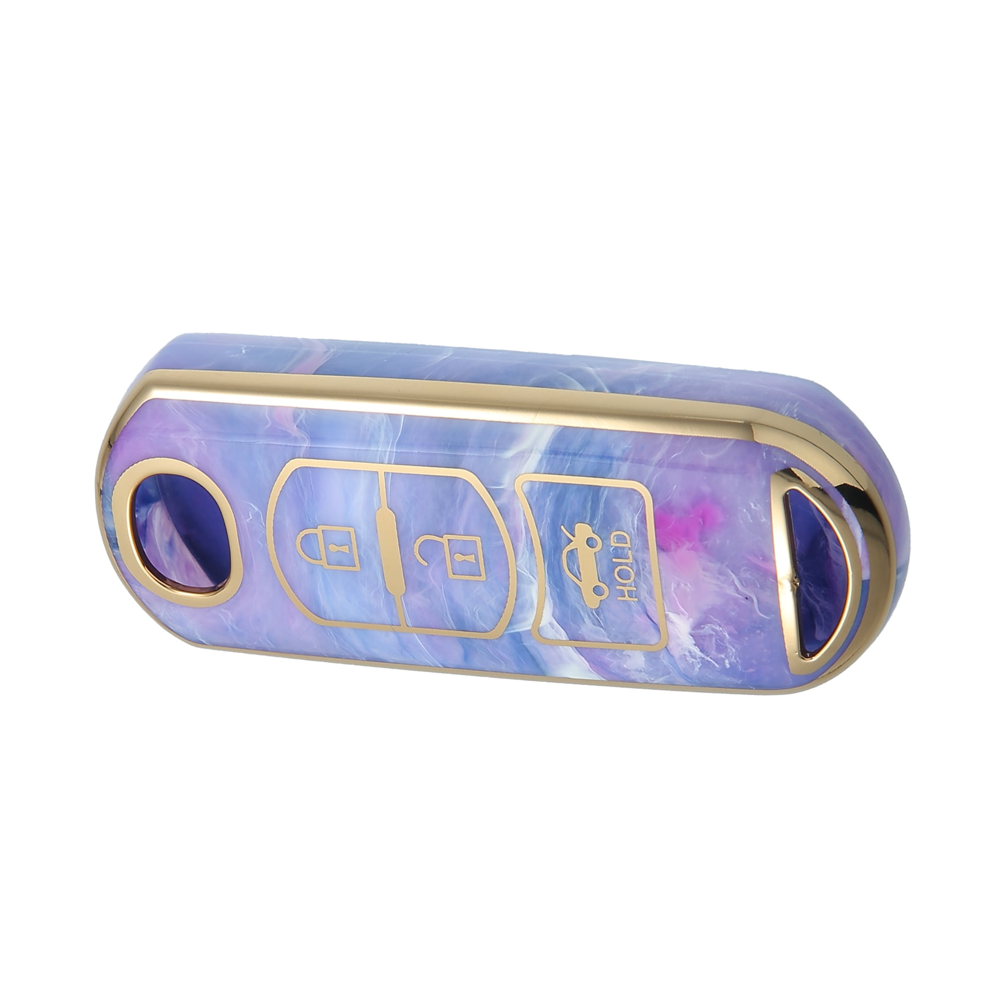Unique Bargains 3 Button Key Fob Cover for Mazda CX-3 CX-4 TPU Purple ...
