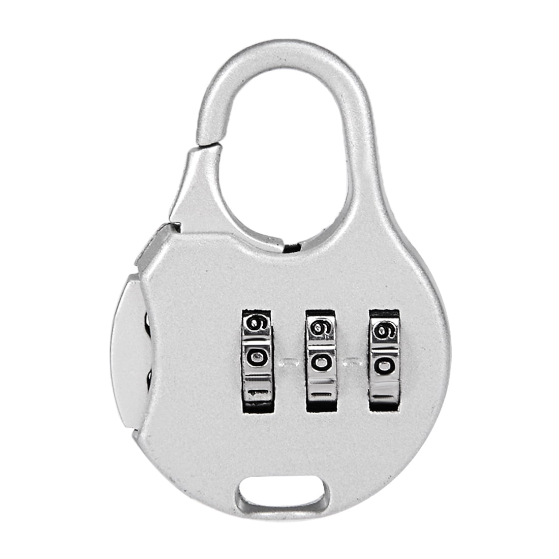 Unique Bargains 3 Digit Combination Dial Padlock 3.1mm Shackle Zinc ...