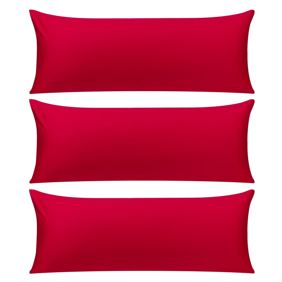 Unique Bargains 3 Pack 100% Cotton Body Pillow Cases Covers with Zipper ...