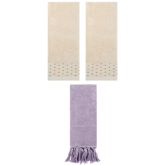 Unique Bargains 3 Pack Solid Cotton Bathroom Hand Towel 14" x 30 ...