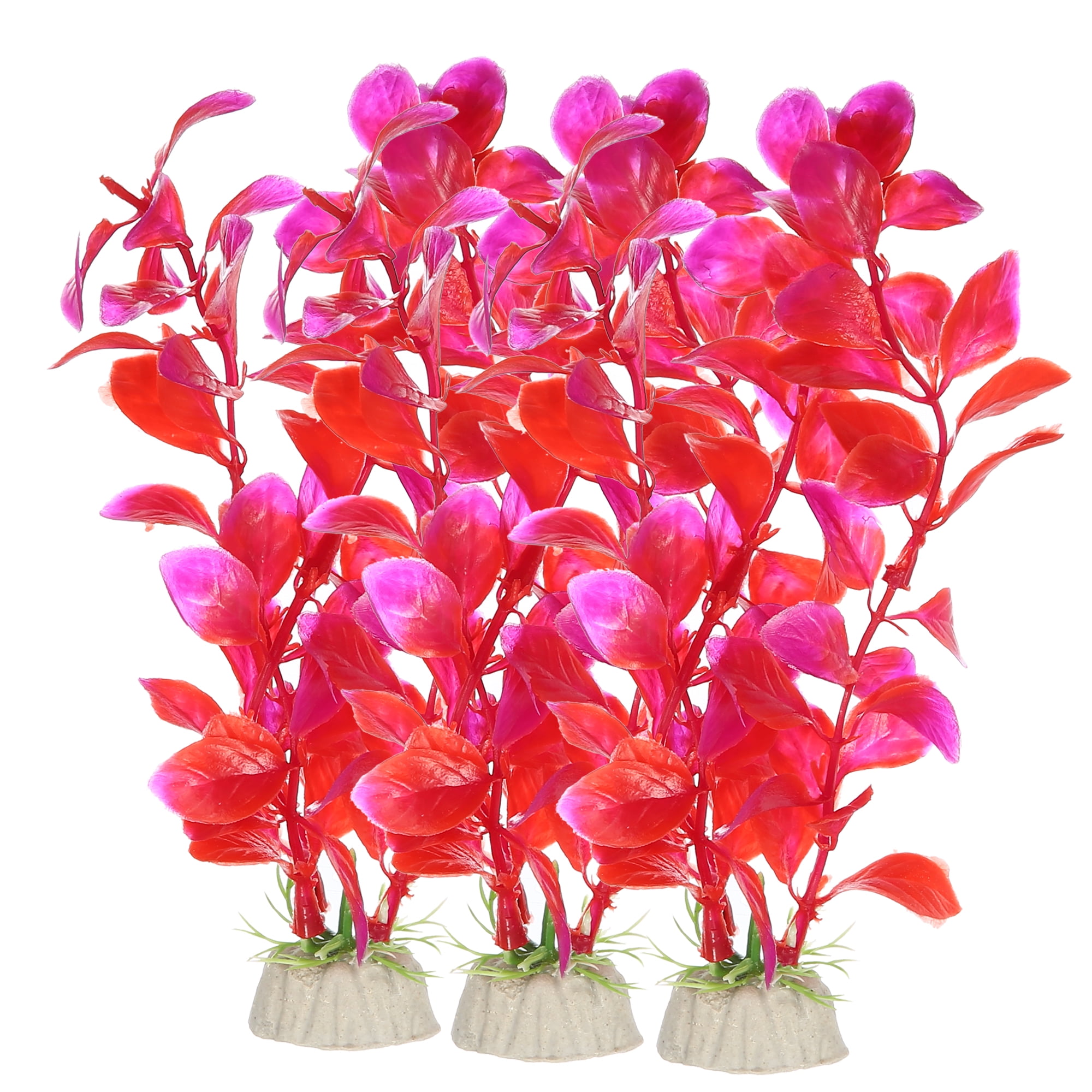 Unique Bargains 3 Pcs Fish Tank Aquarium Decorations Artificial Plants ...