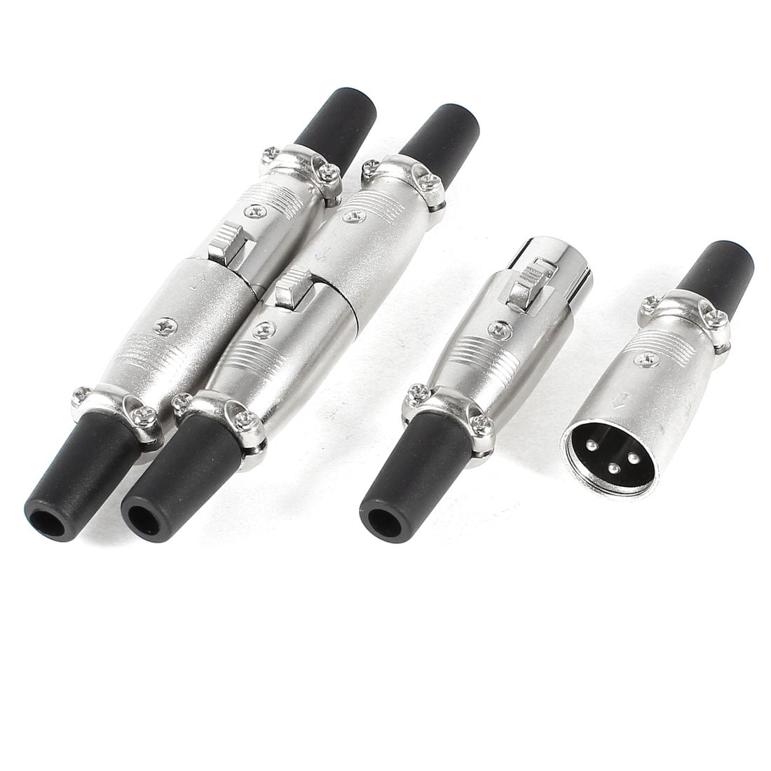 Unique Bargains 3 Pieces XLR 3Pin Male to Female Microphone MIC Cable ...