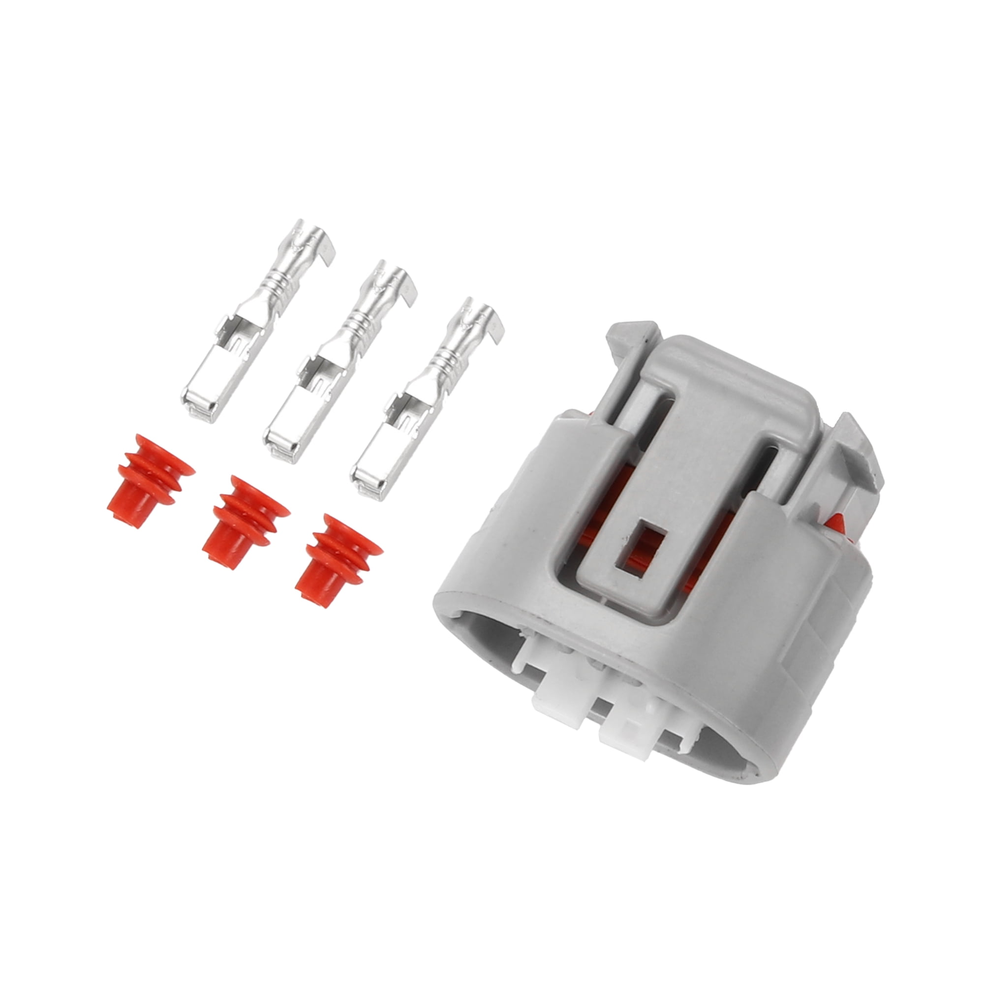 Unique Bargains 3 Pin Alternator Receptacle Connector Plug Waterproof ...