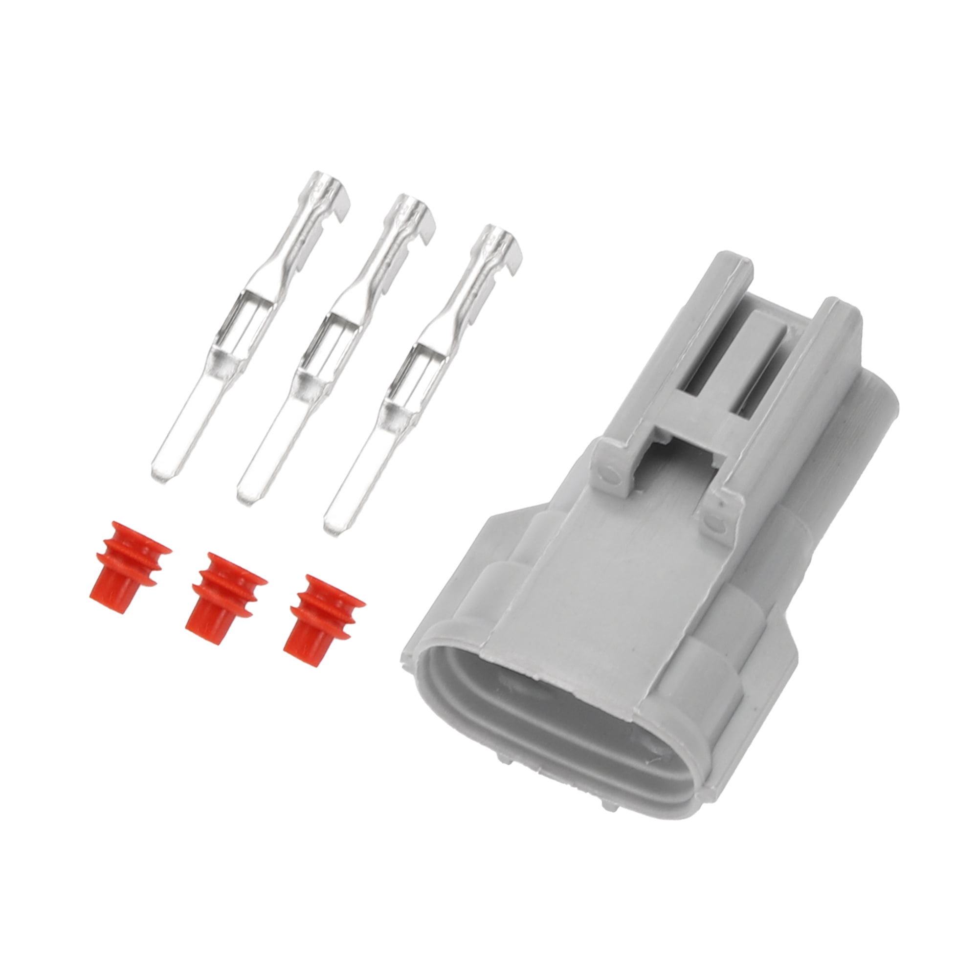 Unique Bargains 3 Pin Alternator Receptacle Connector Plug Waterproof ...