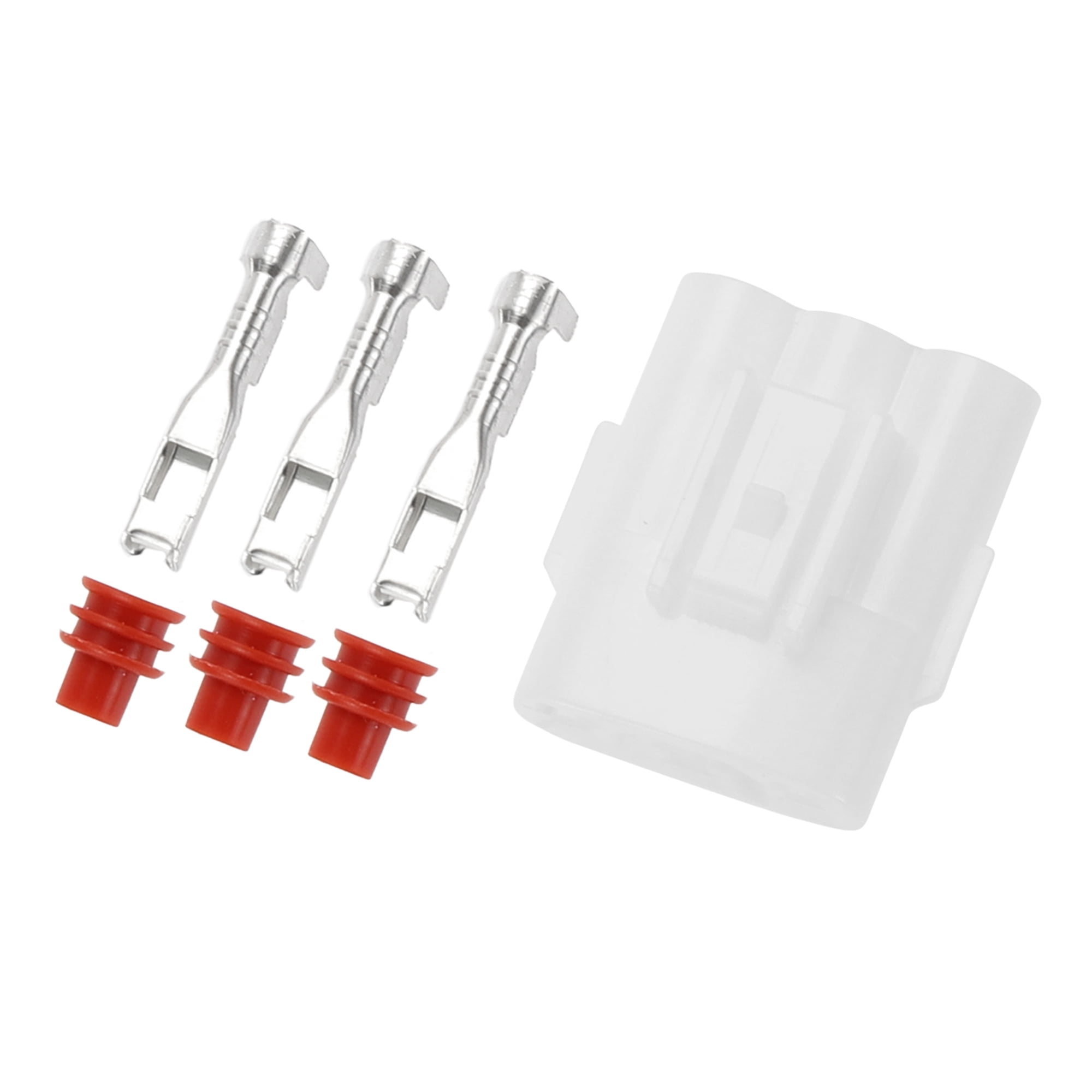 Unique Bargains 3 Pin Car Electrical Wire Connector Plug Housing Kits ...