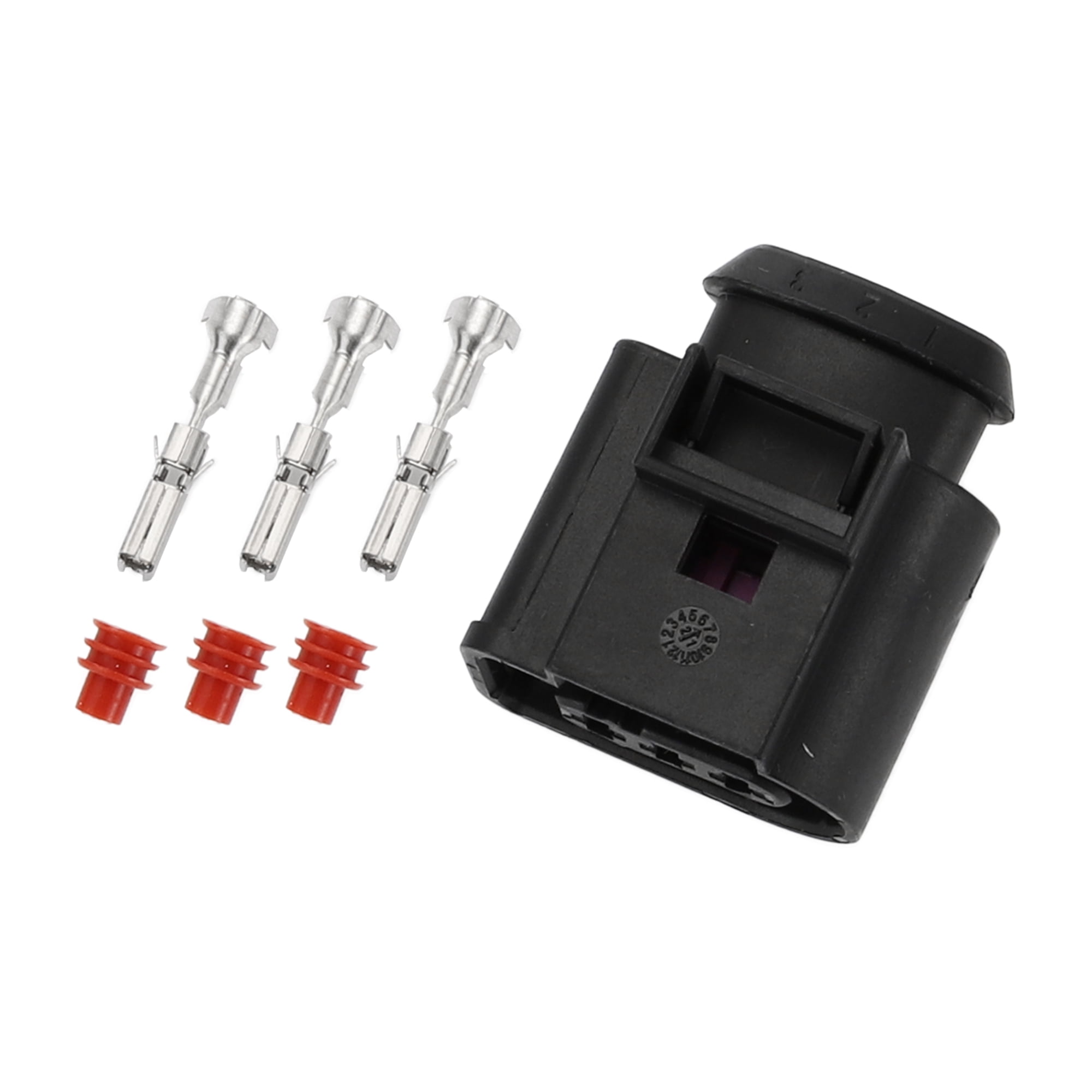 Unique Bargains 3 Pin Fuel Rail Pressure Sensor Connector Plug Female ...