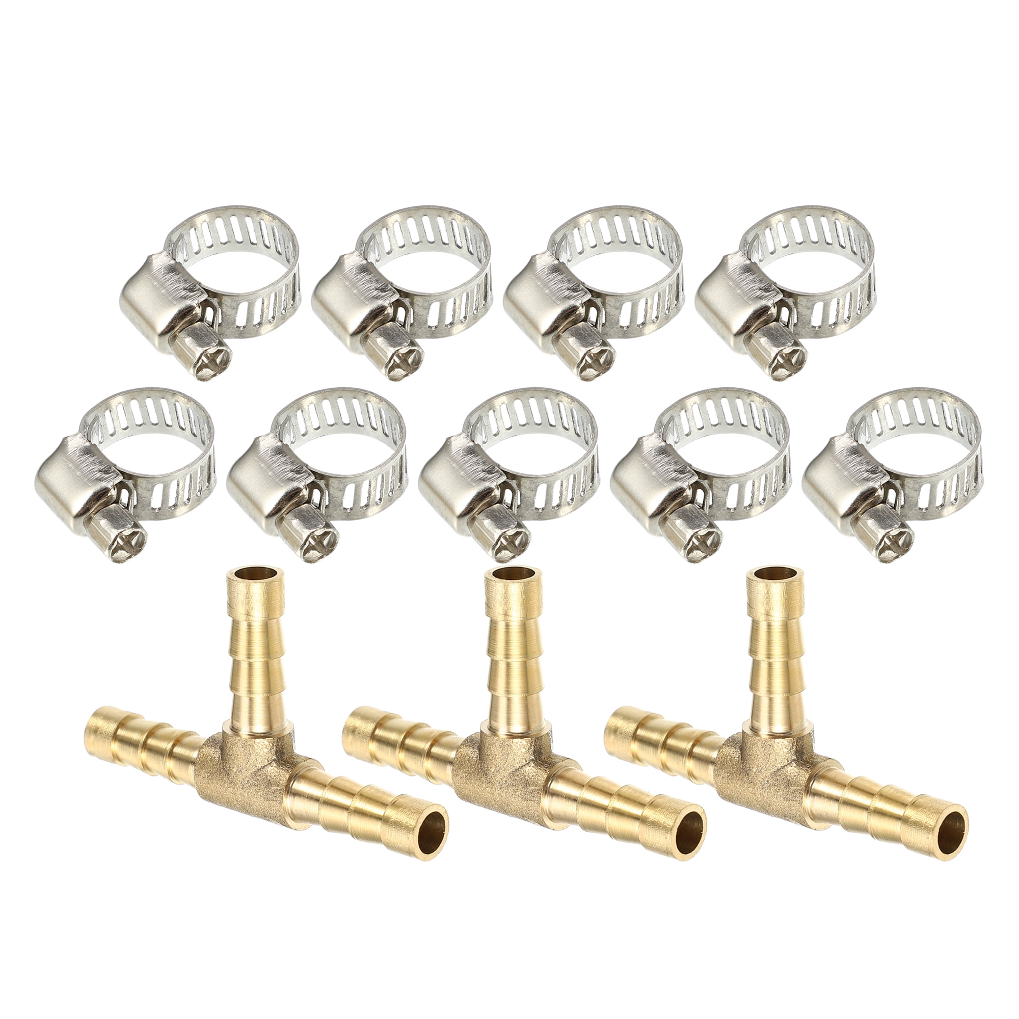 Unique Bargains 3 Set 6mm T Shape Hose Barb Barbed Tube Pipe Fitting ...